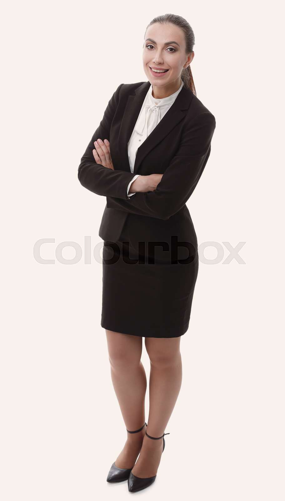 smiling female Manager.portrait in full growth | Stock image | Colourbox