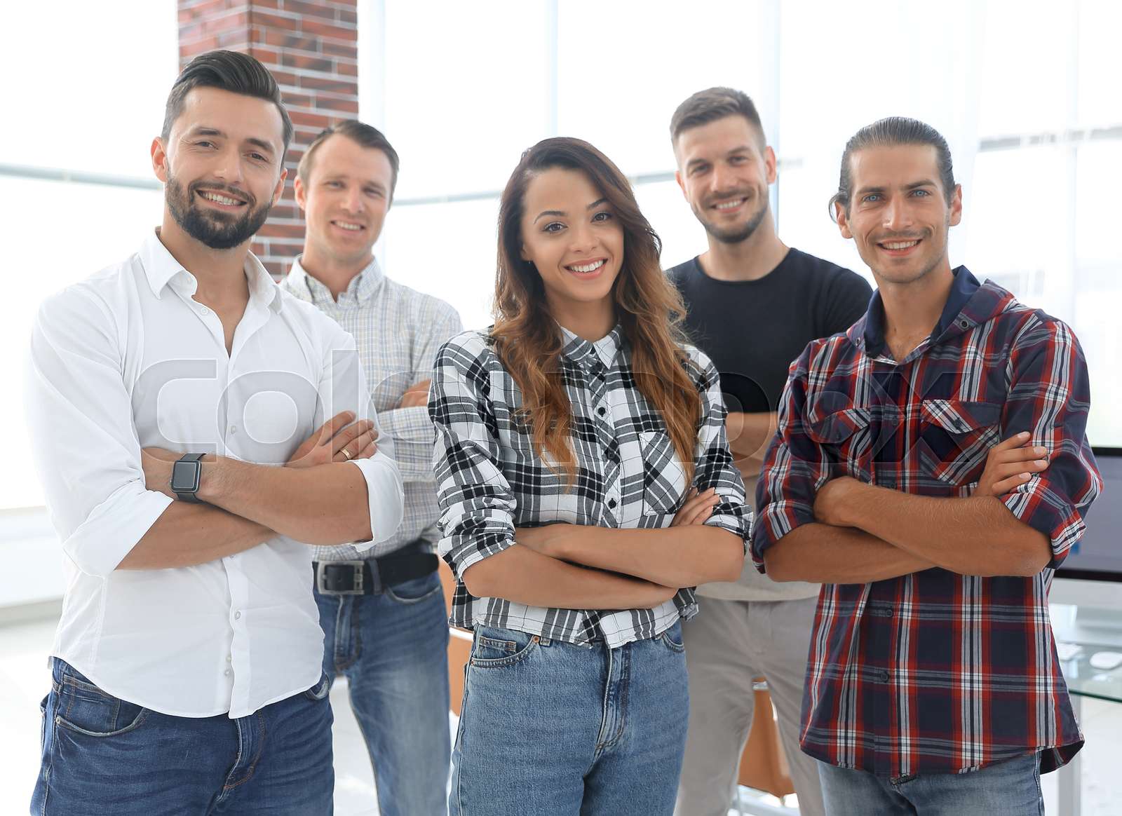 successful team of young people | Stock image | Colourbox