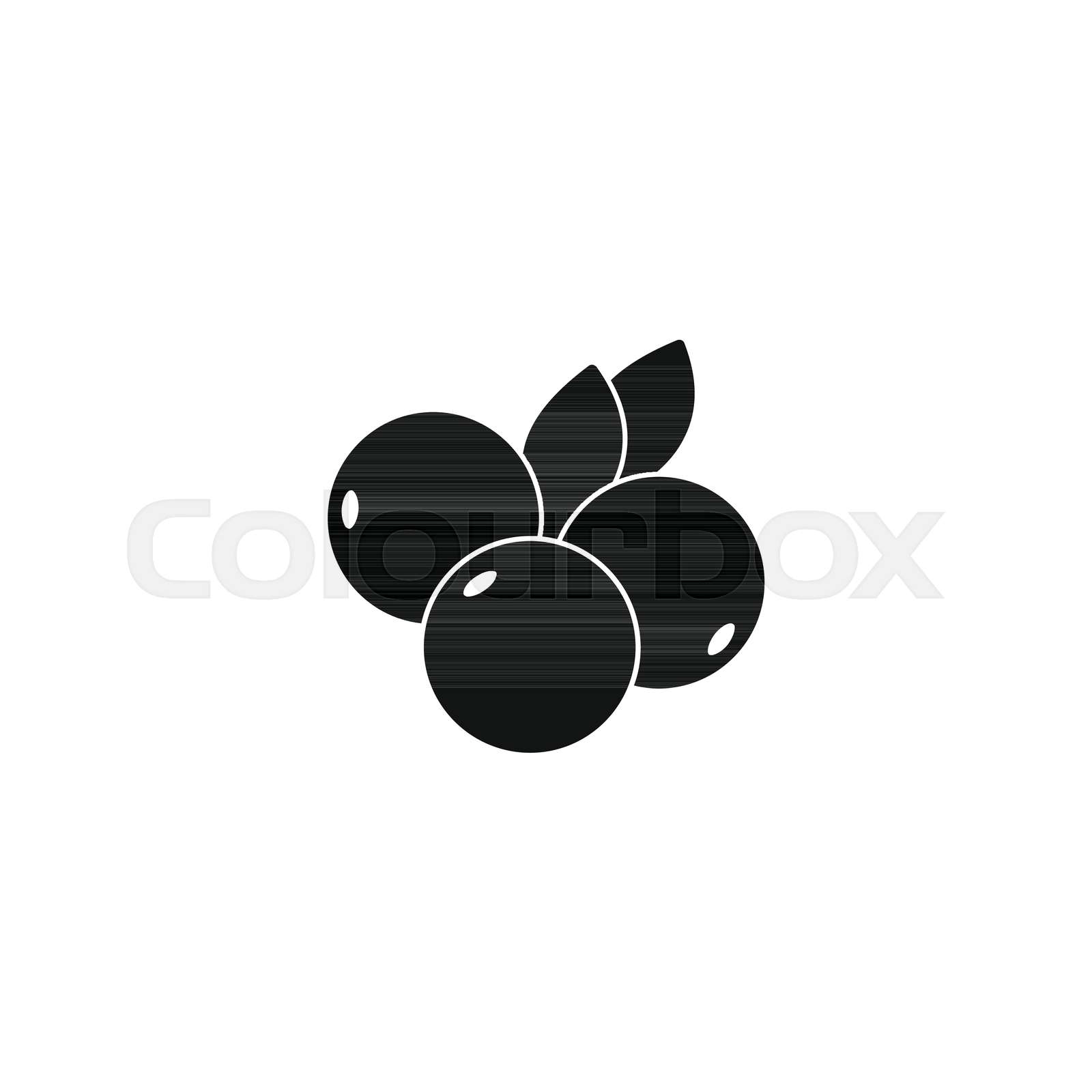 Berry icon, silhouette style | Stock vector | Colourbox