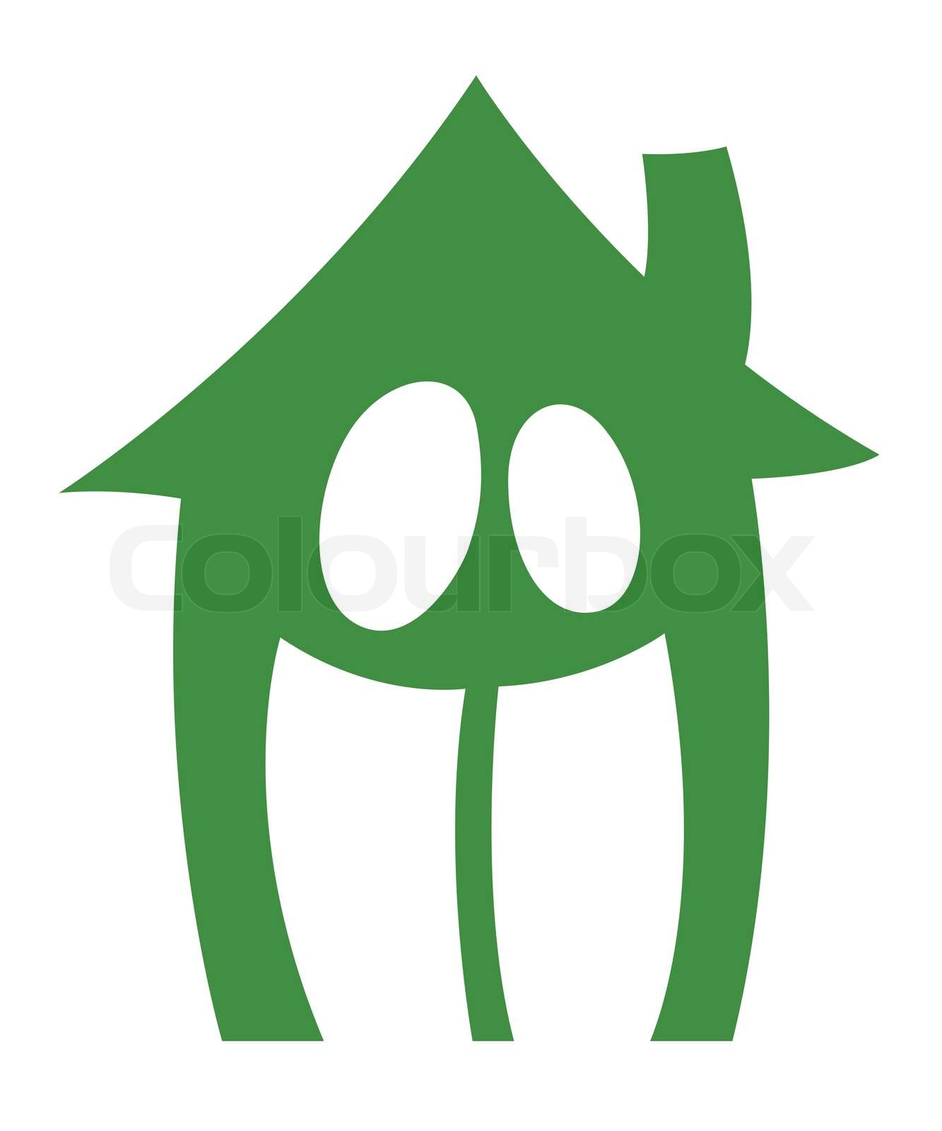 A pictogram showing a couple being glad in their own house | Stock ...