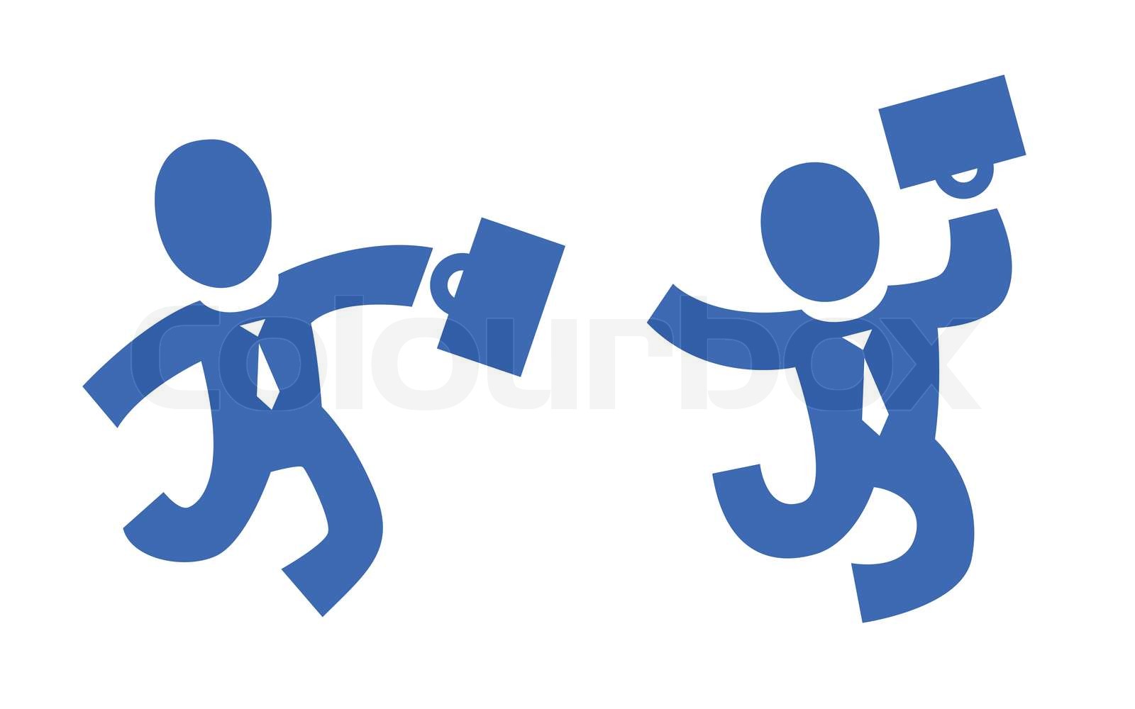 A set of two pictograms being glad | Stock vector | Colourbox