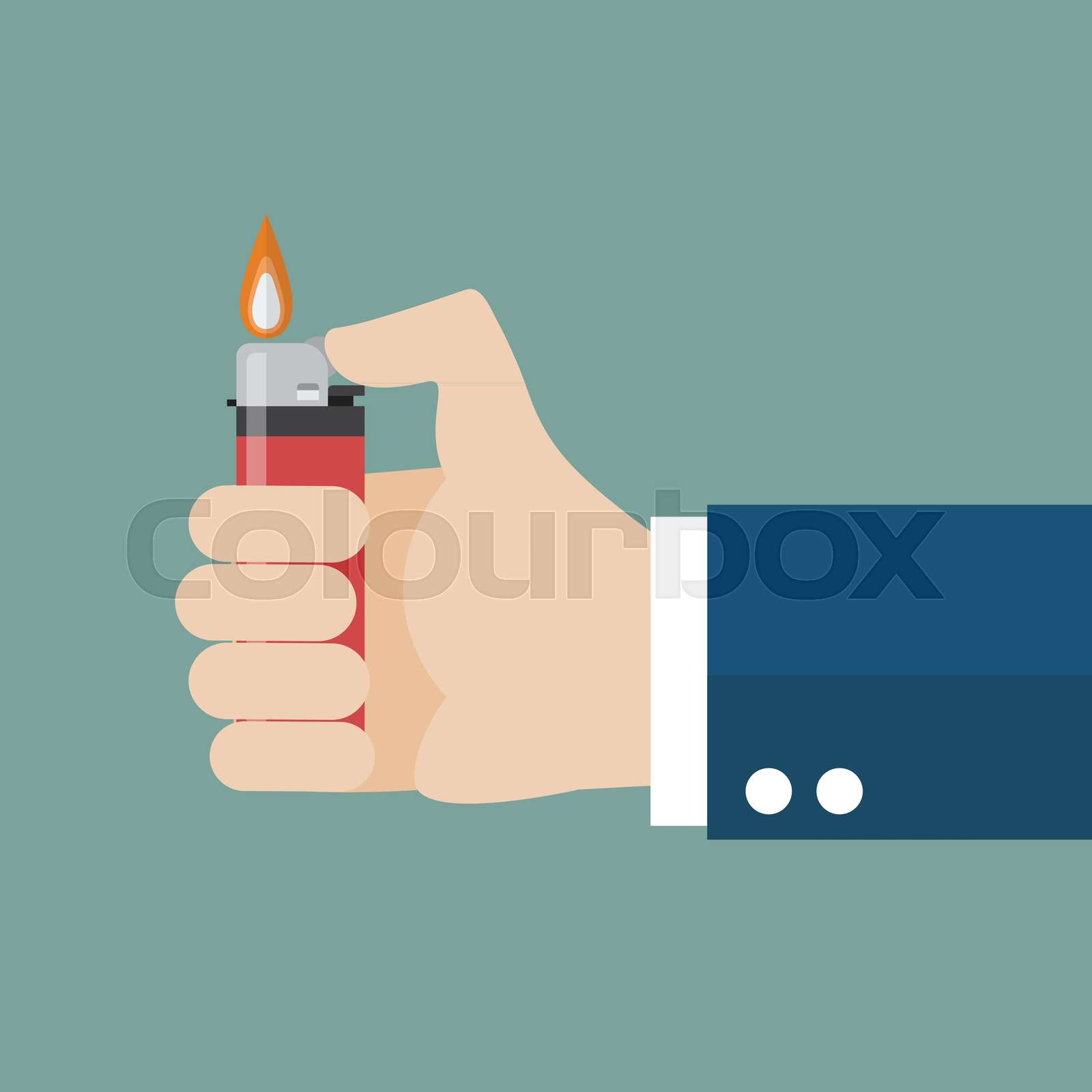 Hand holding lighter | Stock vector | Colourbox