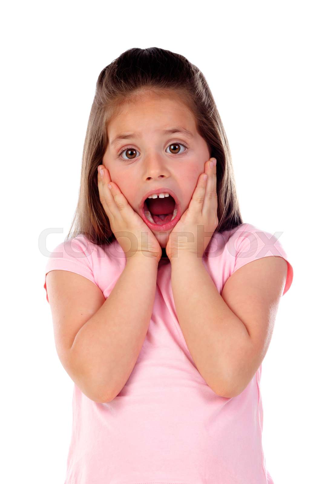 Amazed small girl | Stock image | Colourbox