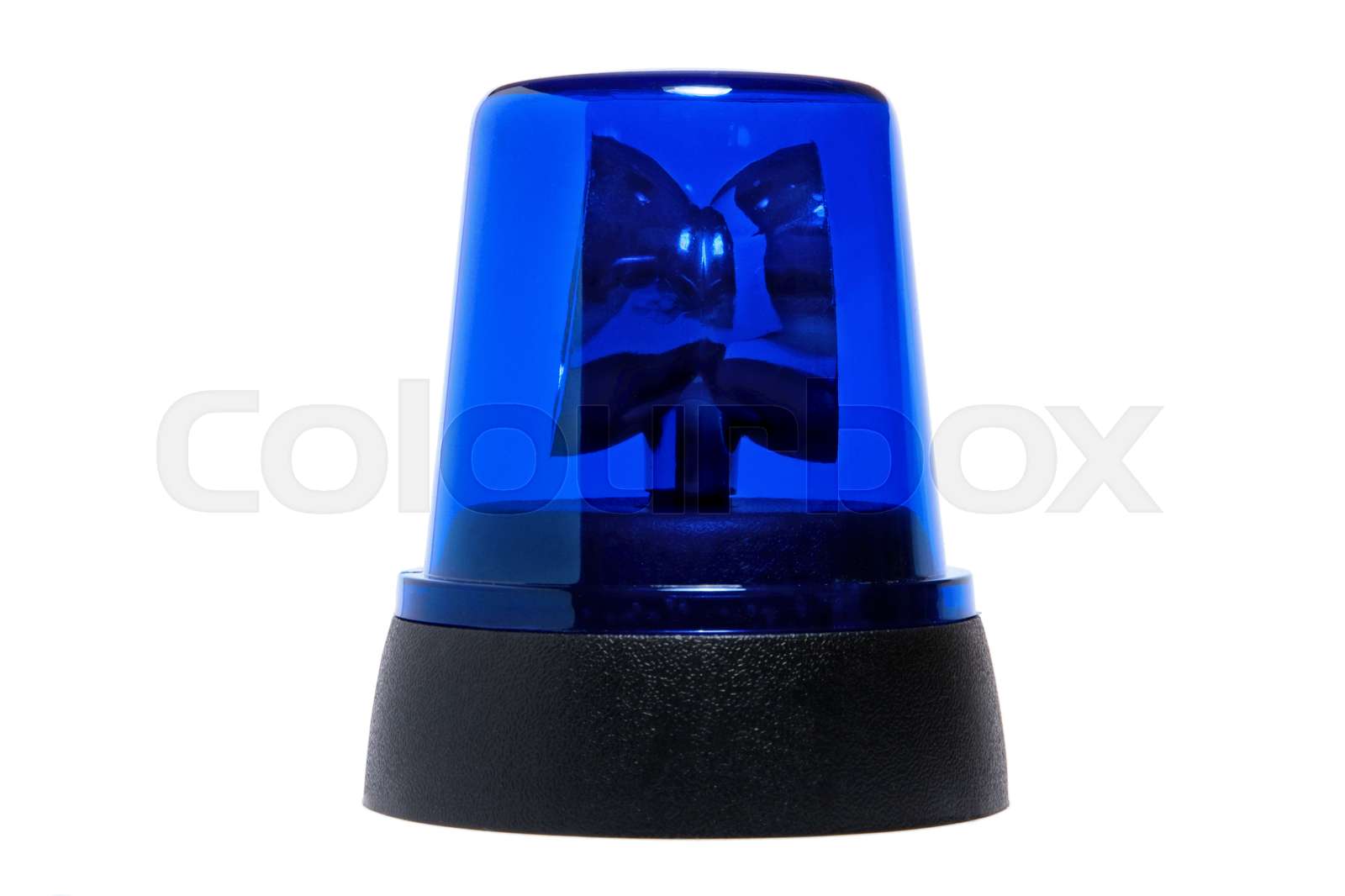 blue rotating beacon | Stock image | Colourbox