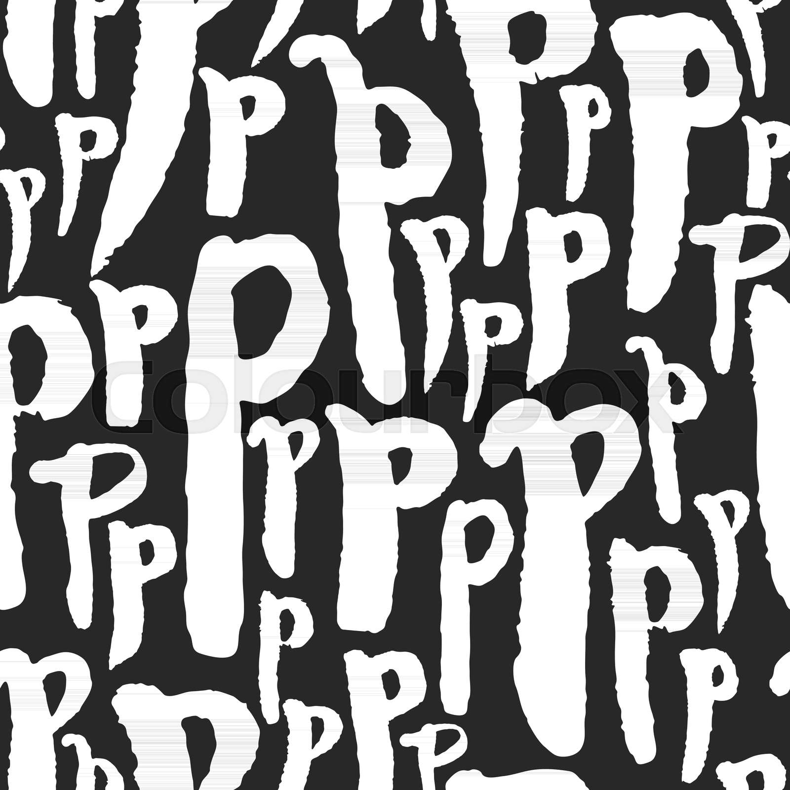 Vector Pattern with Calligraphy Letters P | Stock vector | Colourbox