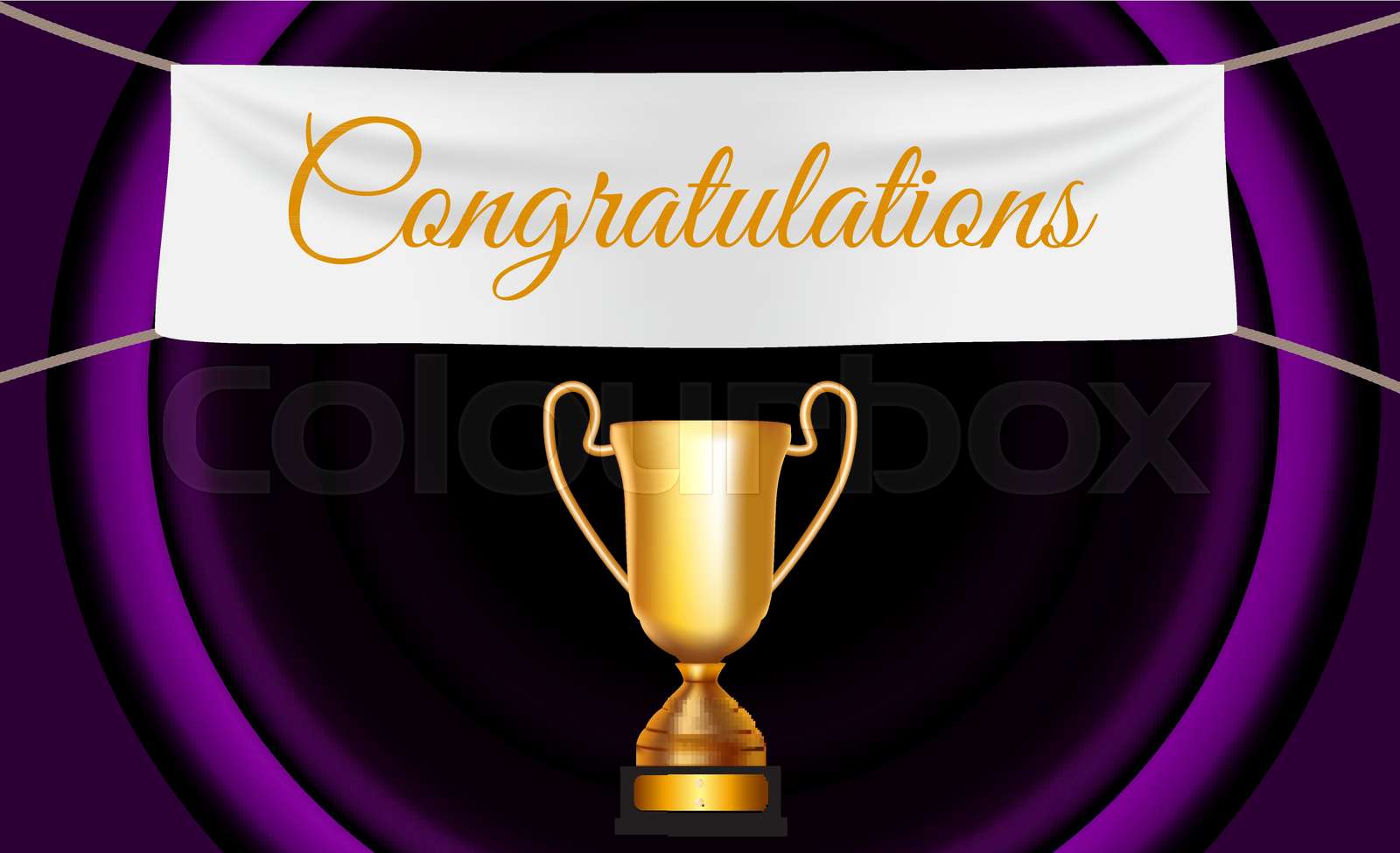 Gold Cup Winner Congratulations Background. Vector Illustration | Stock ...