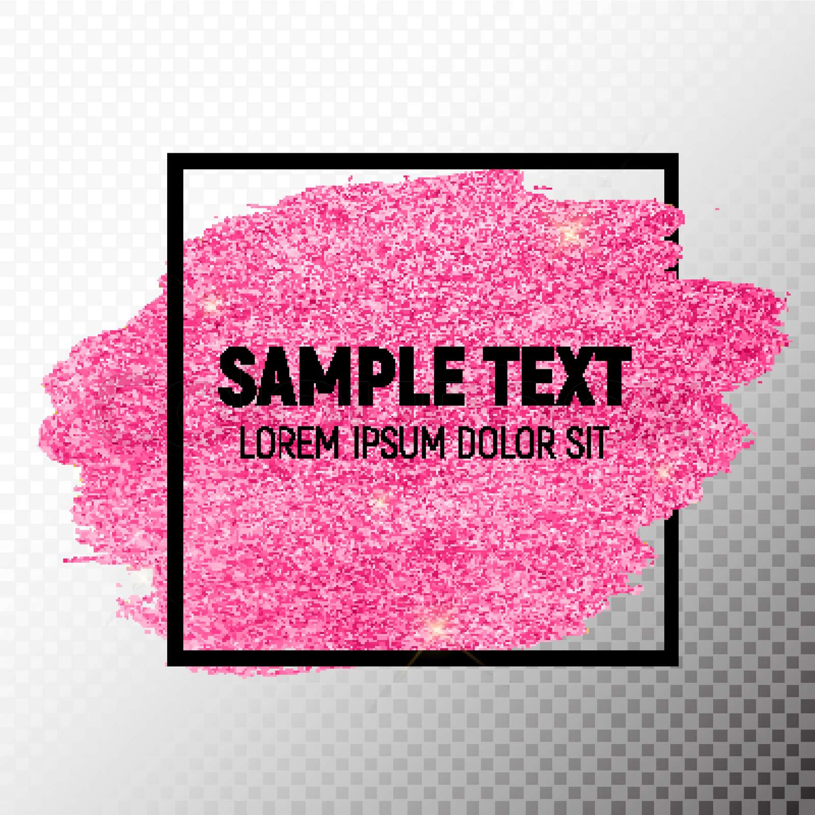 Pink Paint Glittering Textured Art Illustration. Vector Illustration ...