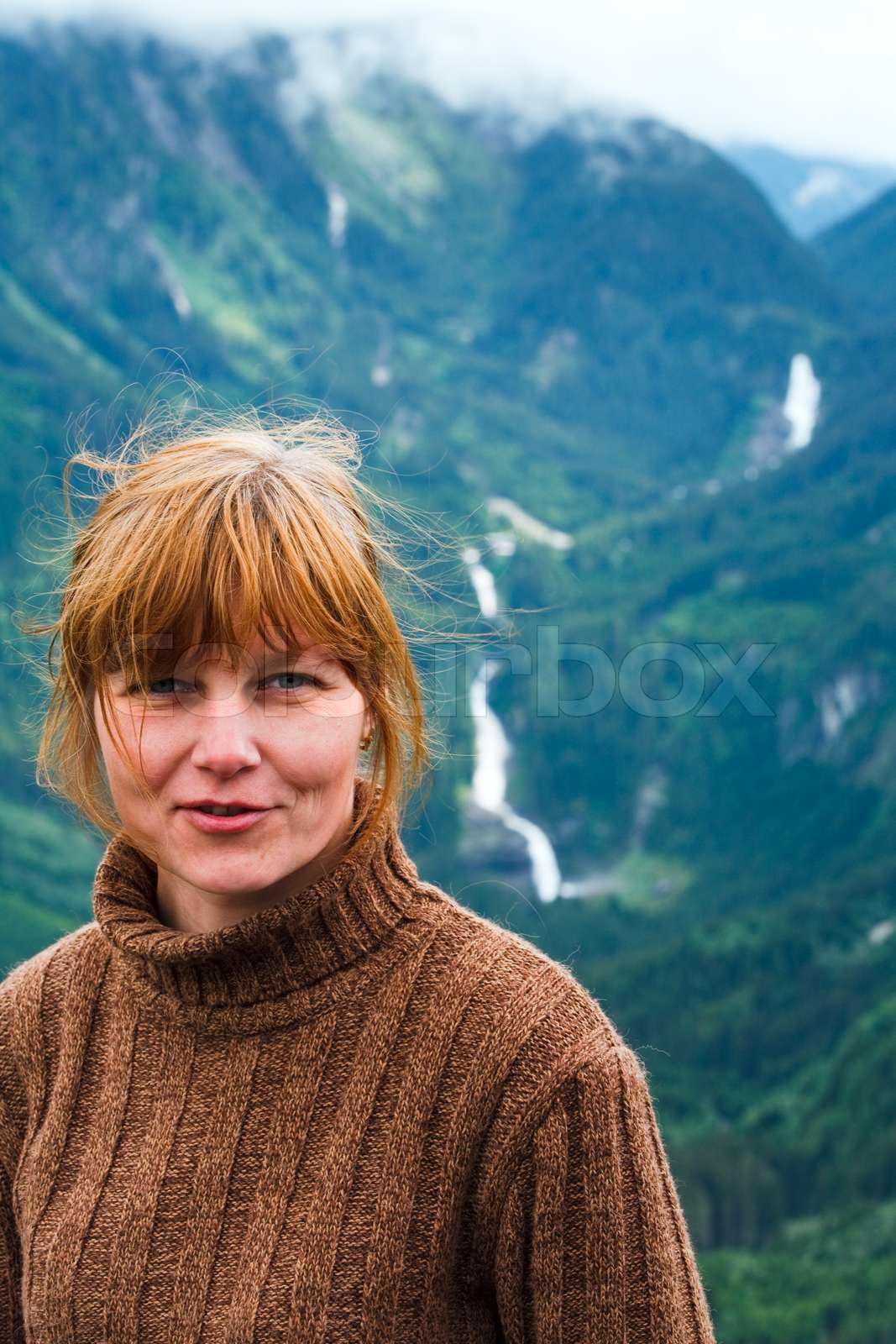 Alps beautiful mountain waterfall Krimml Austria, Tirol summer view and ...