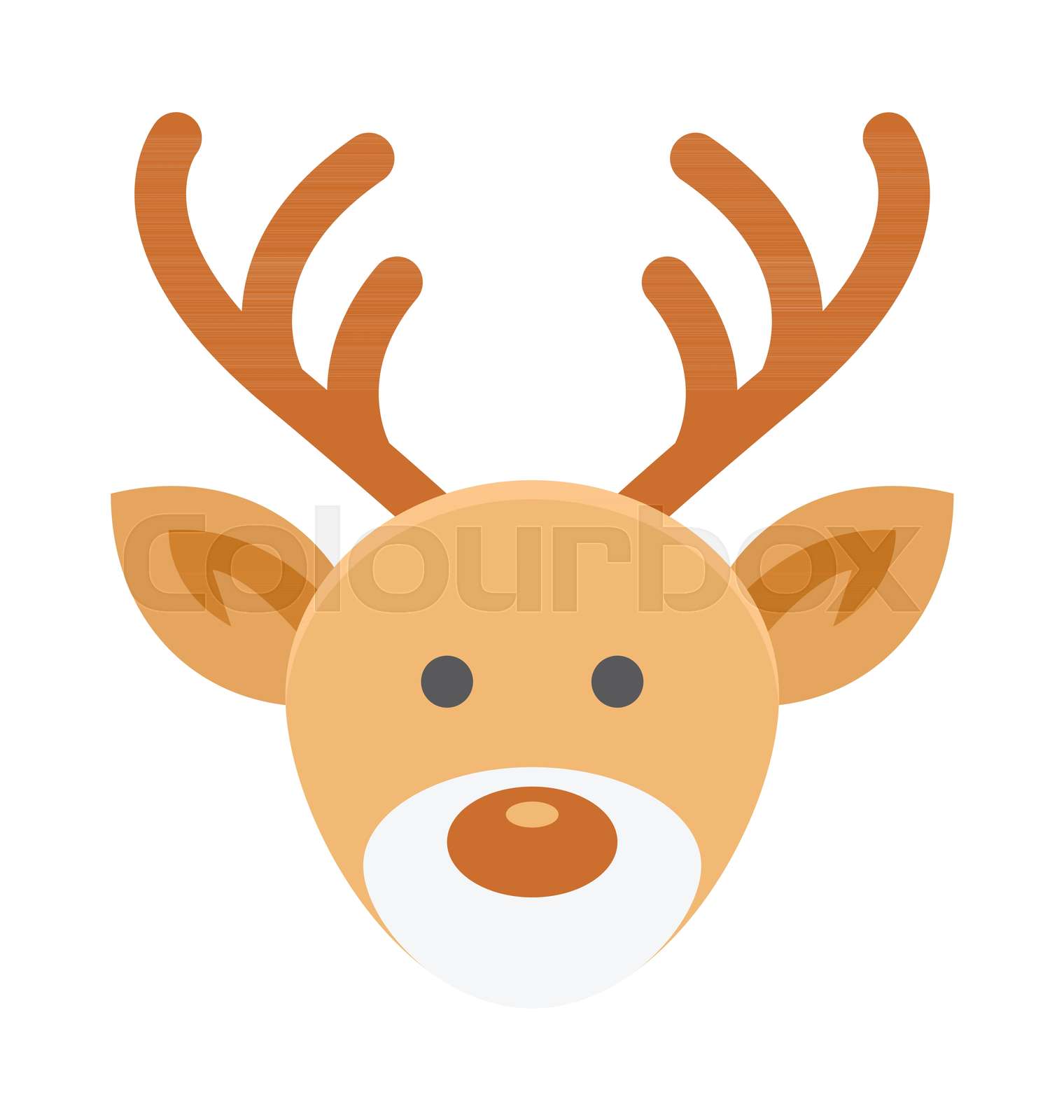 Reindeer Face Vector Illustration Icon | Stock vector | Colourbox