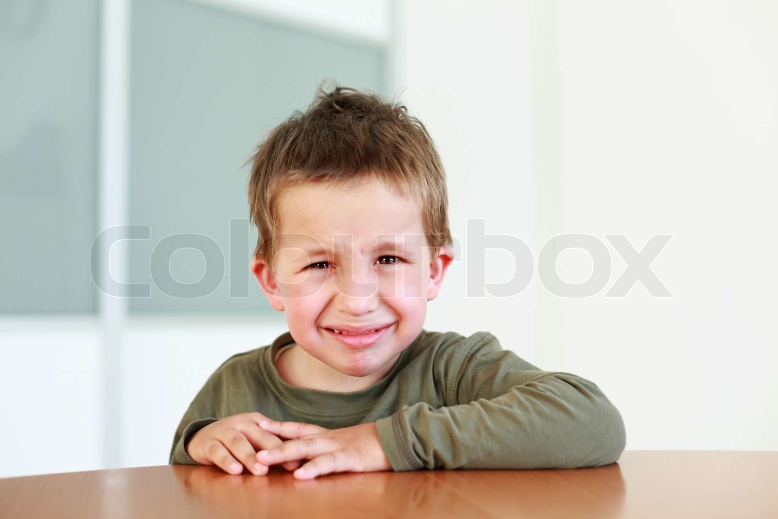 Sad boy crying - potrait | Stock image | Colourbox