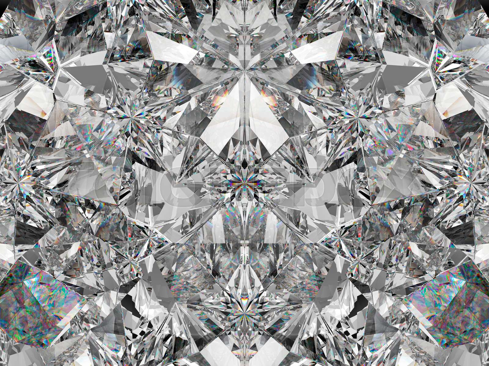 diamond structure extreme closeup and kaleidoscope | Stock image ...