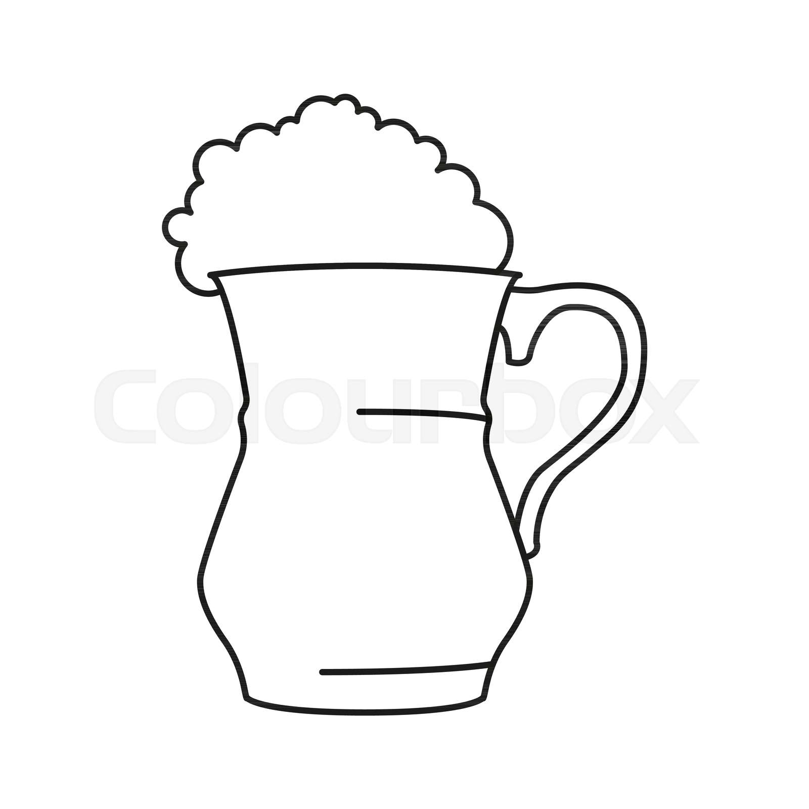 Ayran icon, outline style | Stock vector | Colourbox
