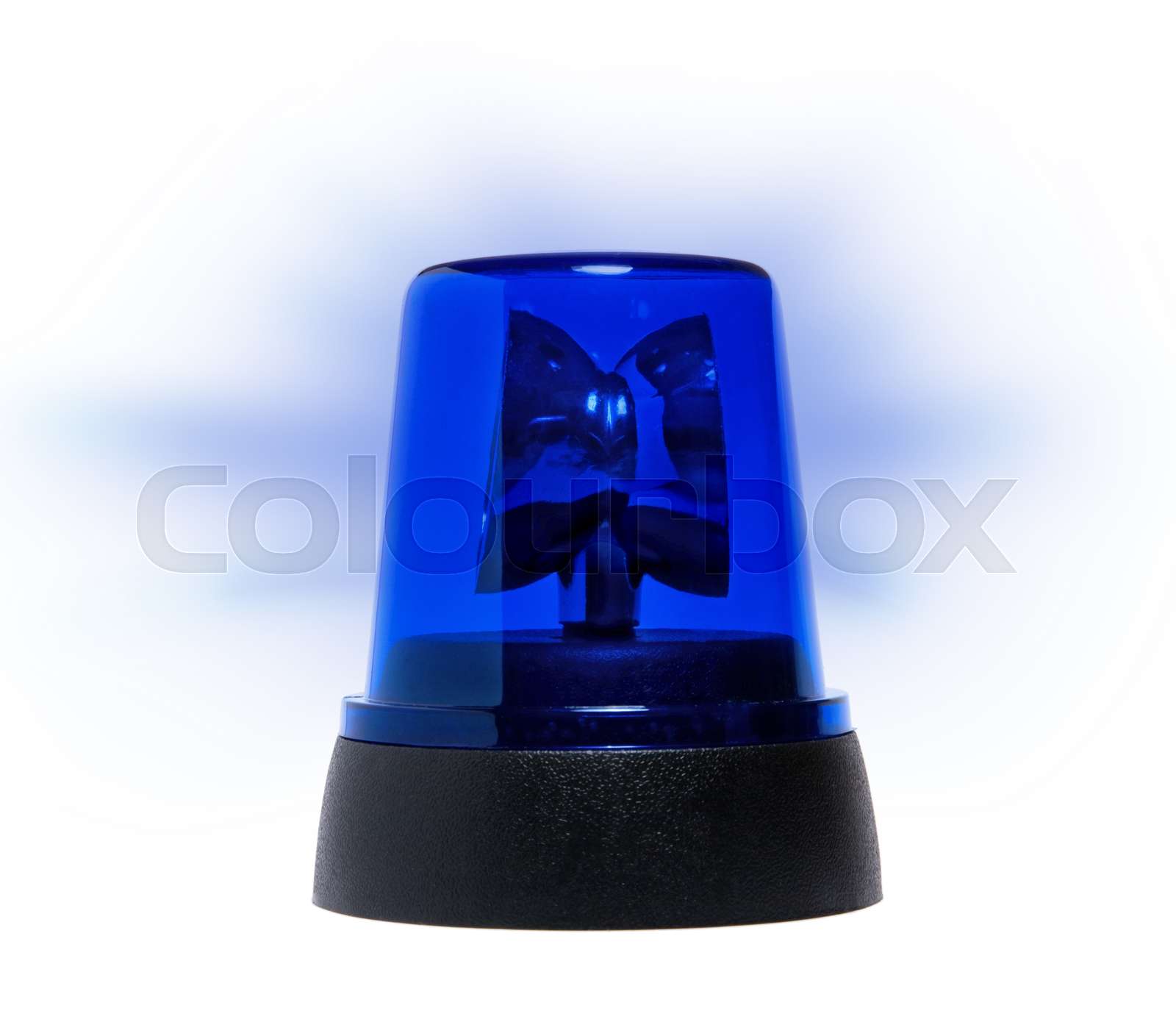 blue rotating beacon | Stock image | Colourbox