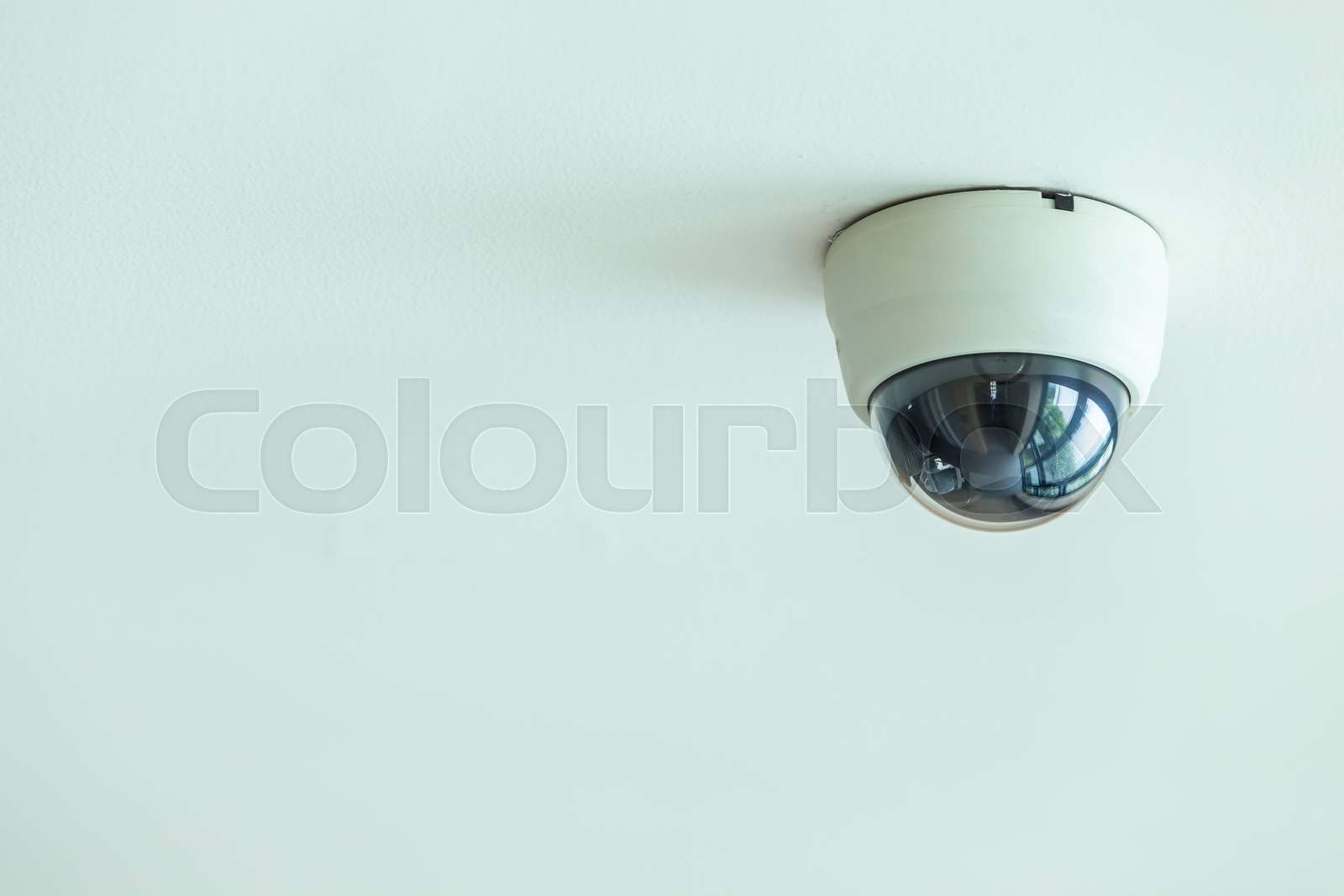CCTV system installed on the ceiling in the hotel corridor | Stock ...