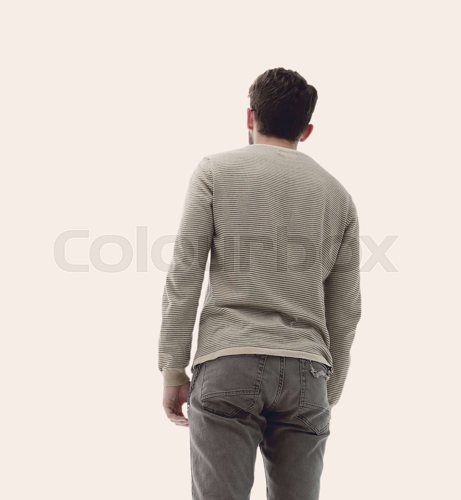 back view. Young modern man. Photo in full growth | Stock image | Colourbox