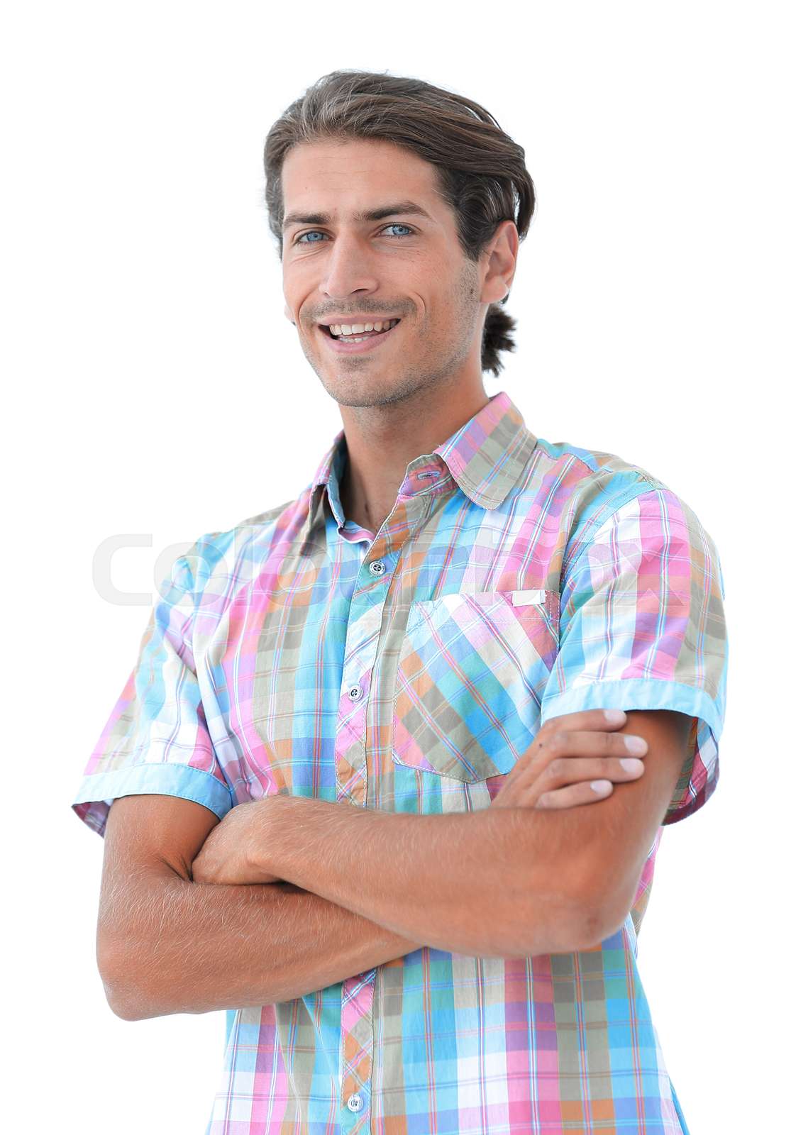 closeup.portrait of a modern guy. | Stock image | Colourbox