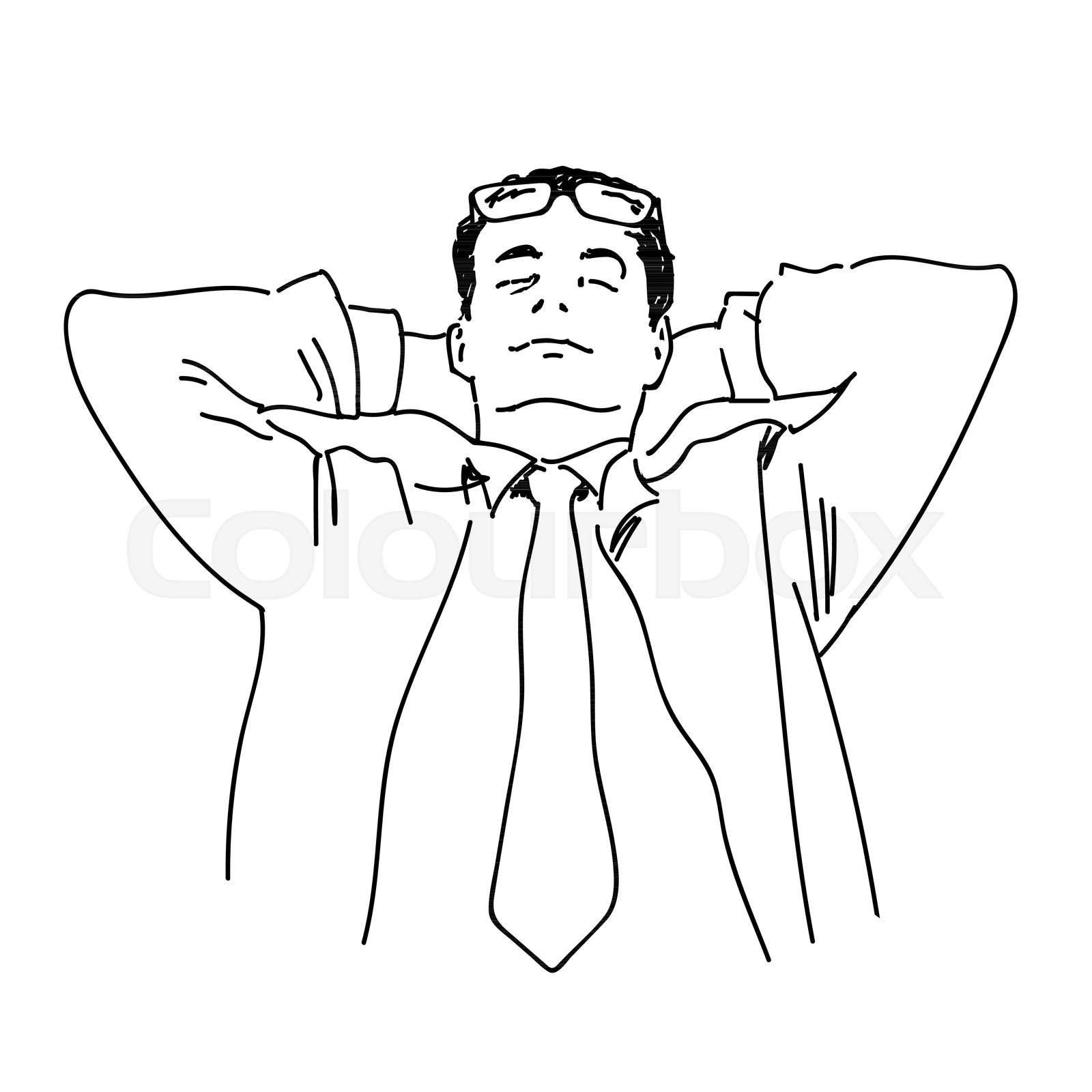 Businessman is relaxing | Stock vector | Colourbox