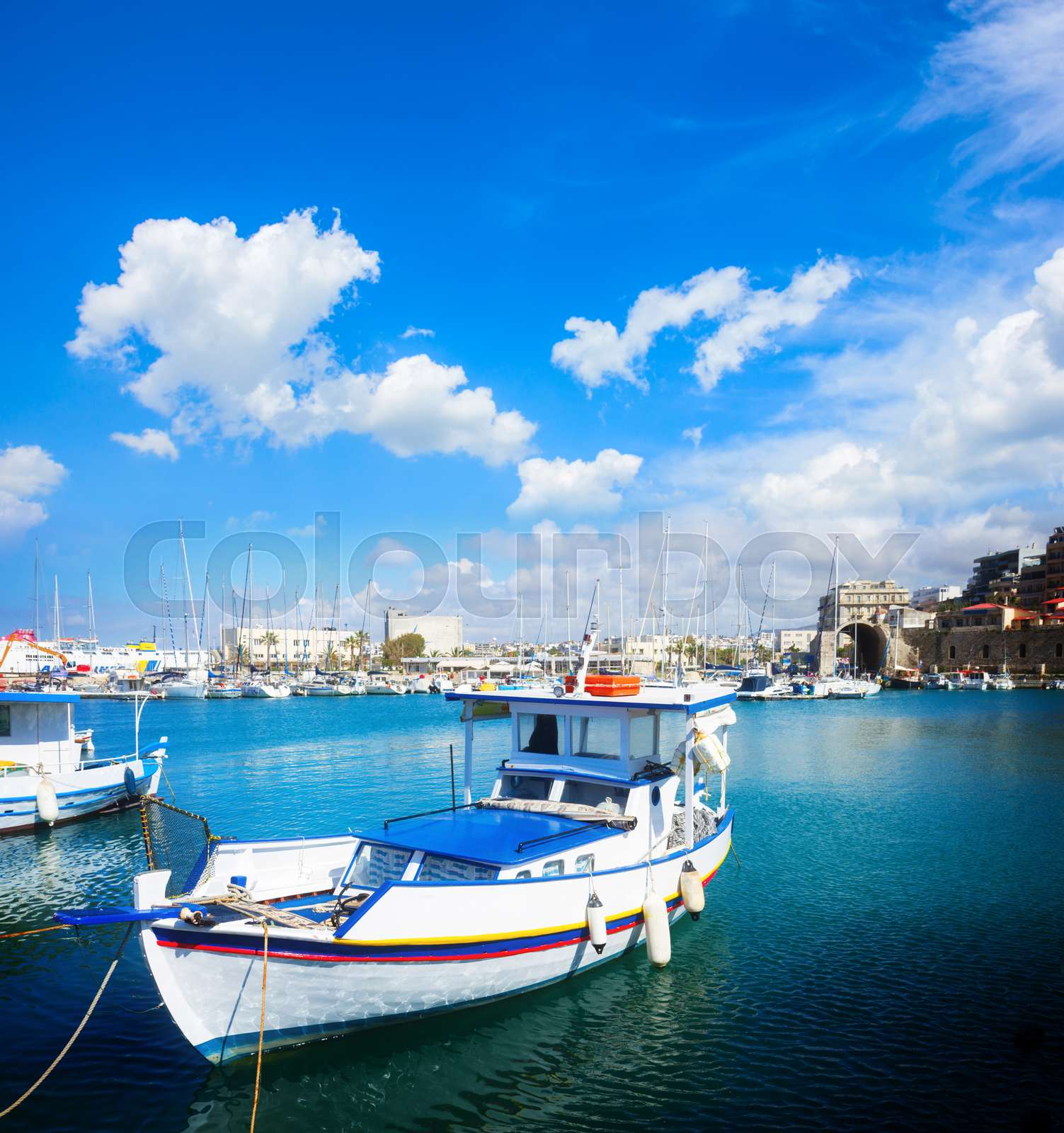 old port of Heraklion, Crete, Greece | Stock image | Colourbox