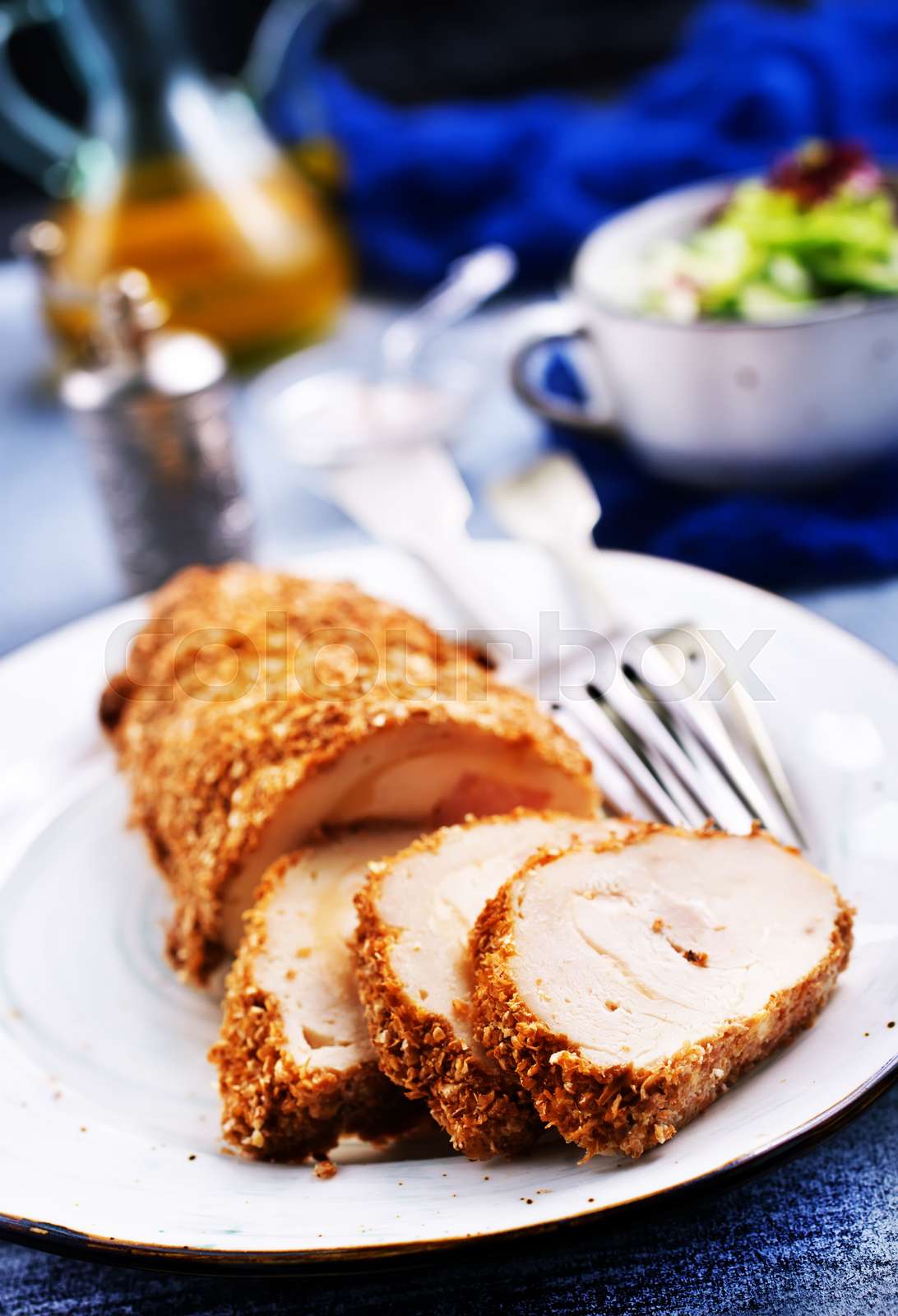 rolls of chicken fillet | Stock image | Colourbox