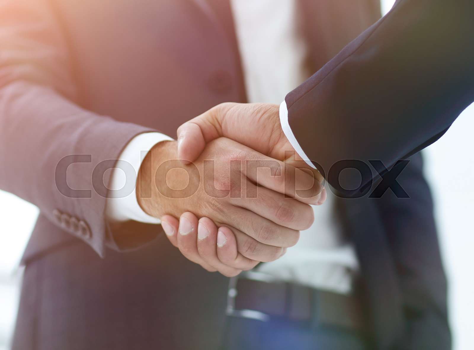 close up of two young male business partner shake hand | Stock image ...