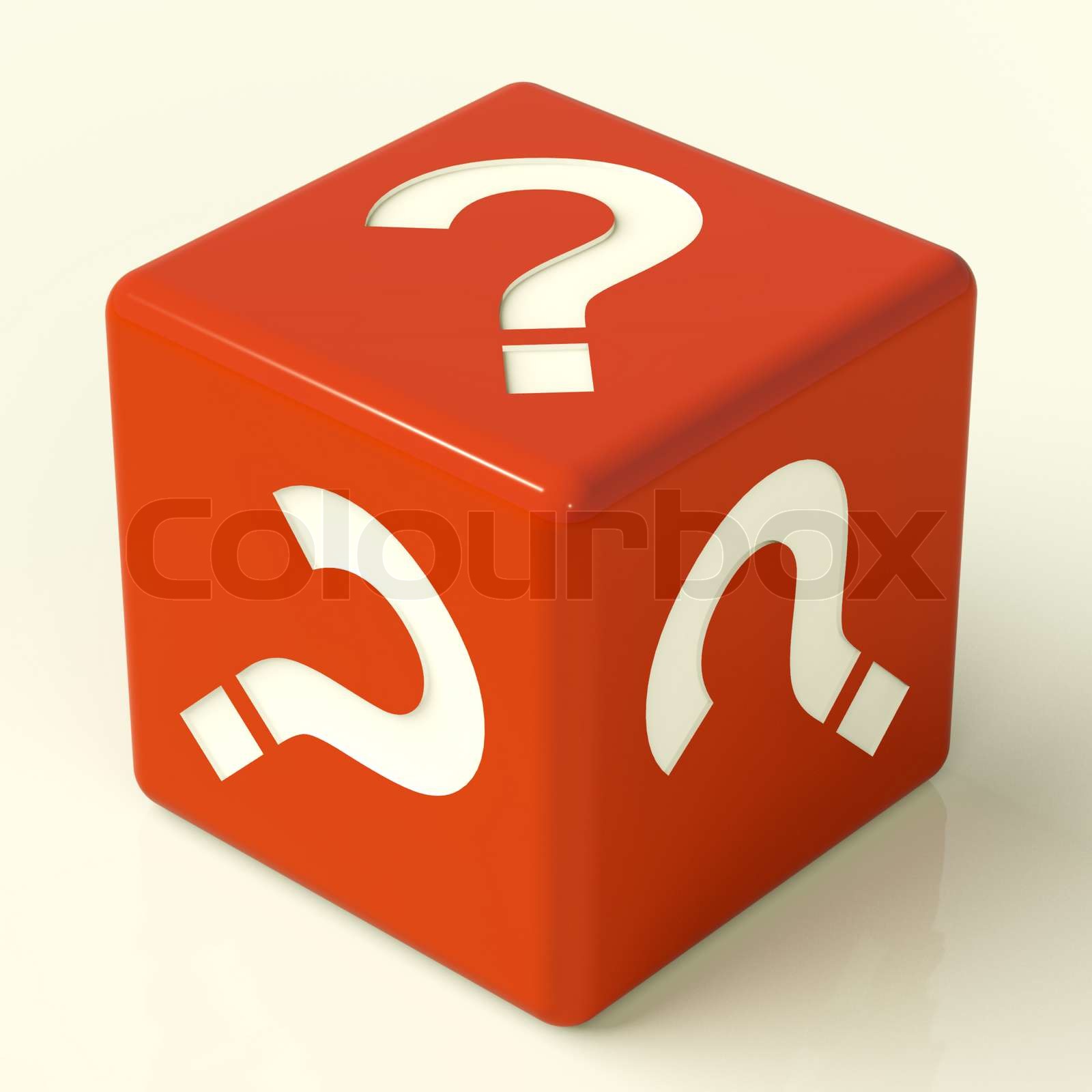 Question Mark Dice als Symbol für Informationen | Stock Bild | Colourbox