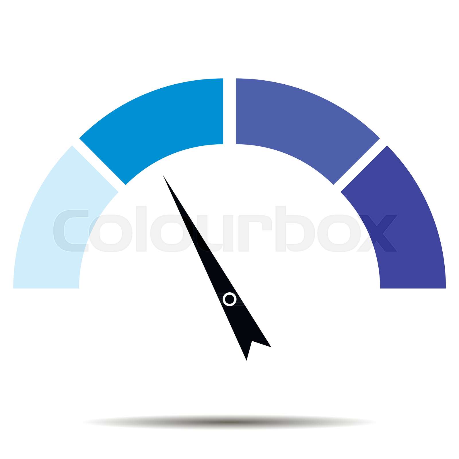Indicator blue with pointer needle | Stock vector | Colourbox