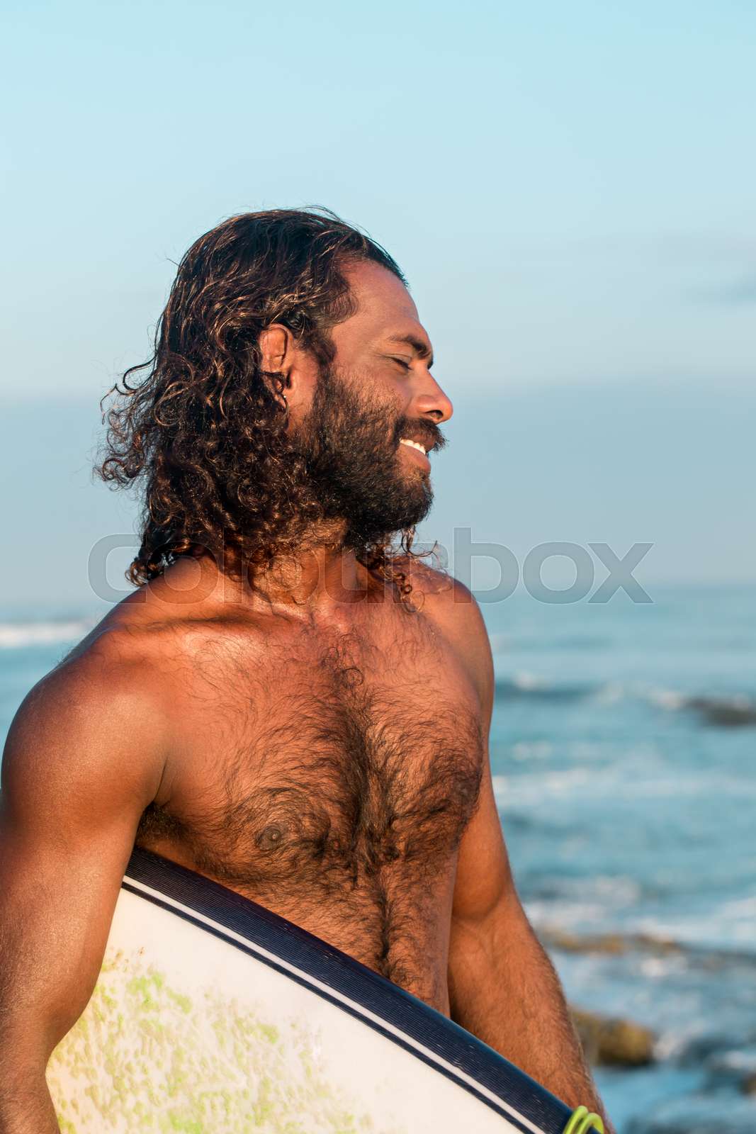 happy surfer with surfboard | Stock image | Colourbox