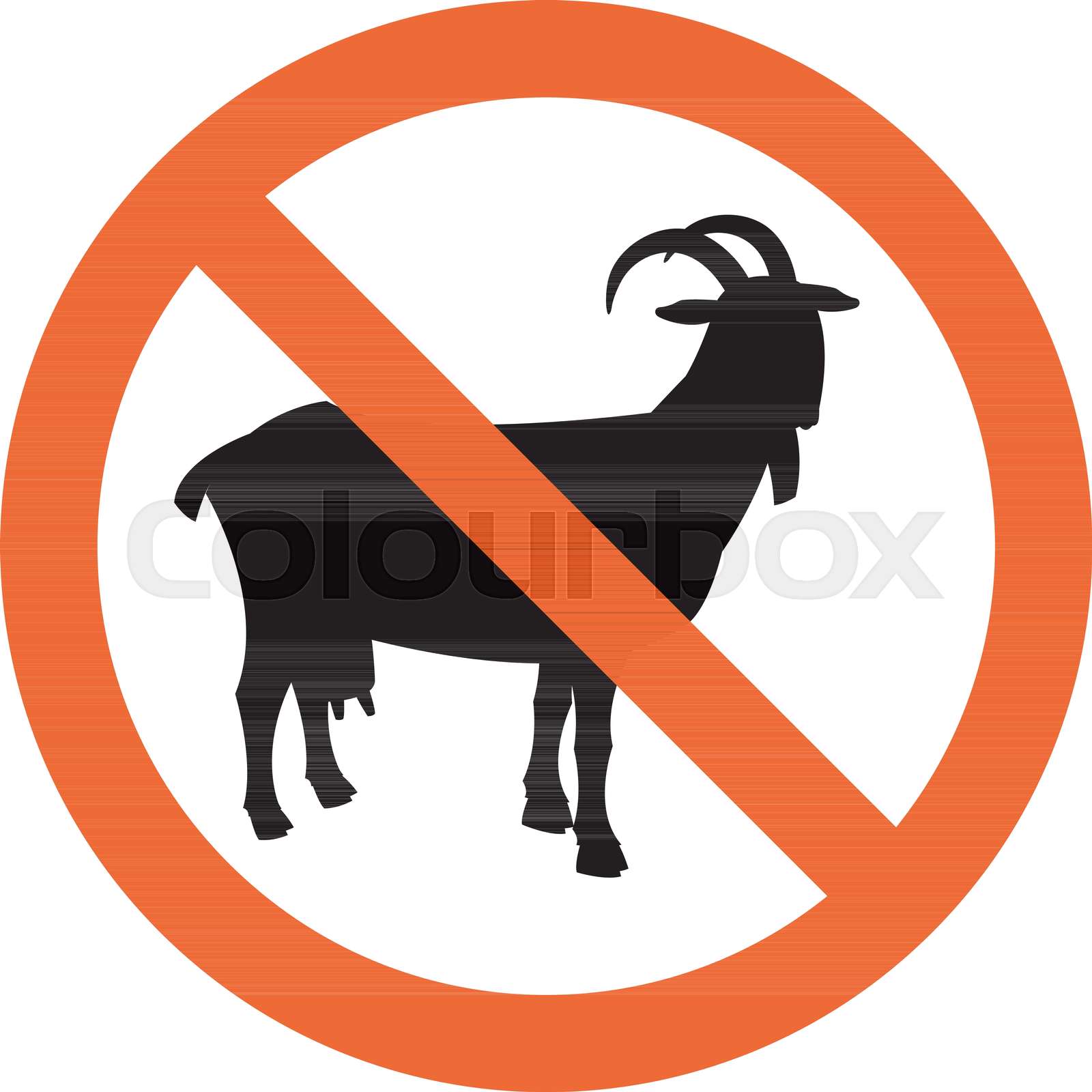 no goat sign ,vector | Stock vector | Colourbox