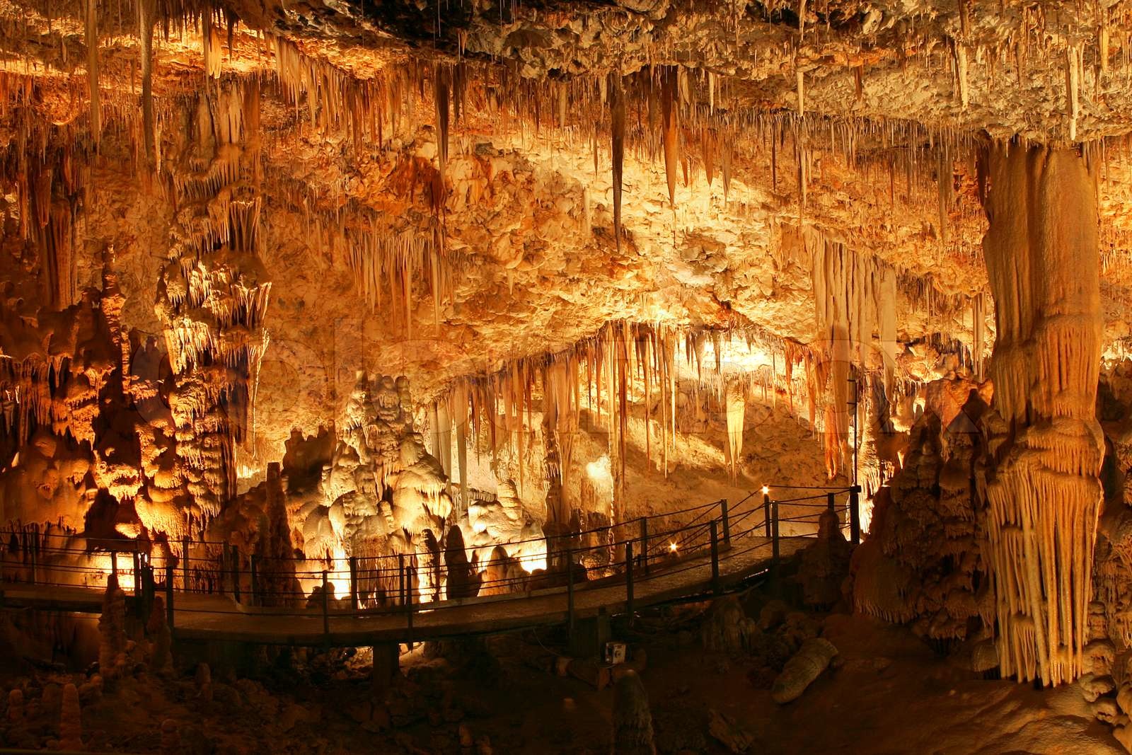 Stalactite and stalagmite cave view | Stock image | Colourbox