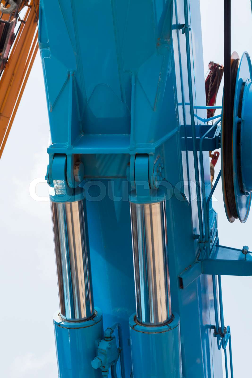 The Hydraulic tube of crane | Stock image | Colourbox