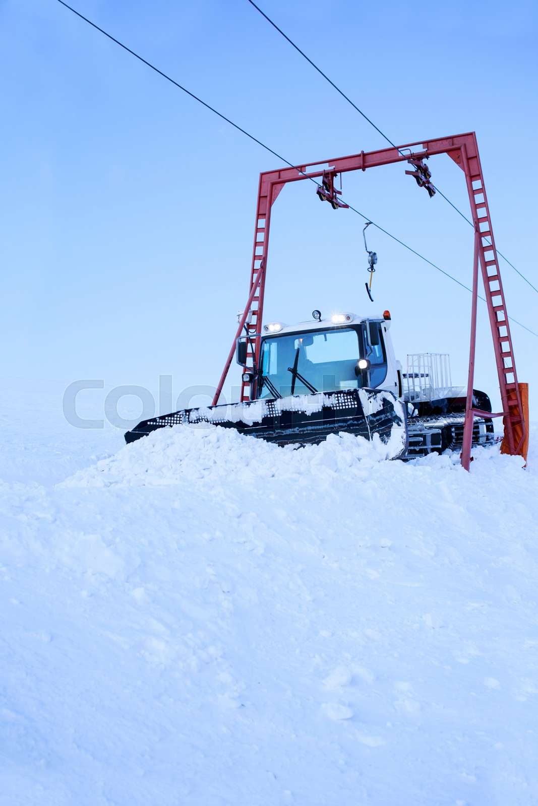 ski slope preparation machine | Stock image | Colourbox