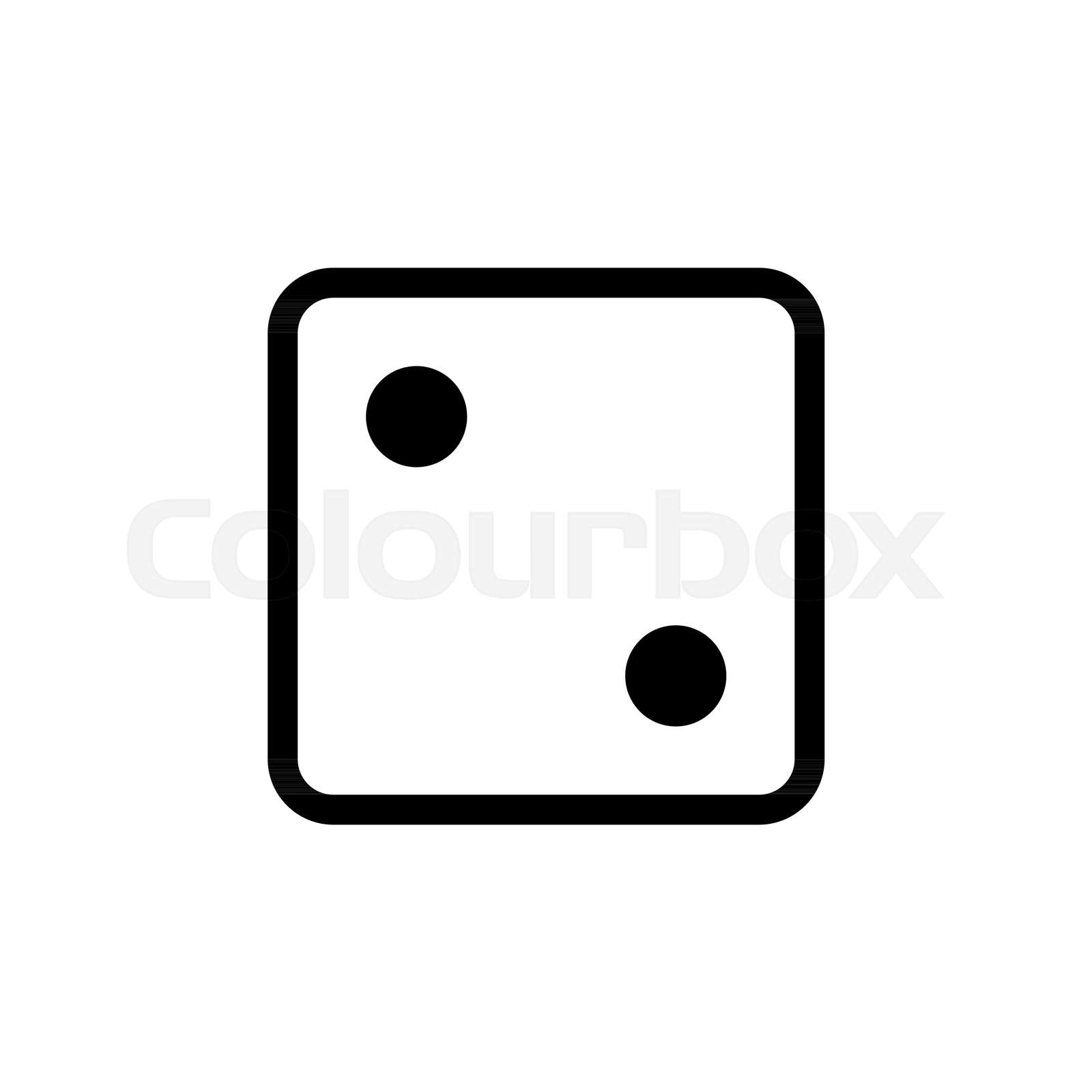 White dice number 2 | Stock vector | Colourbox