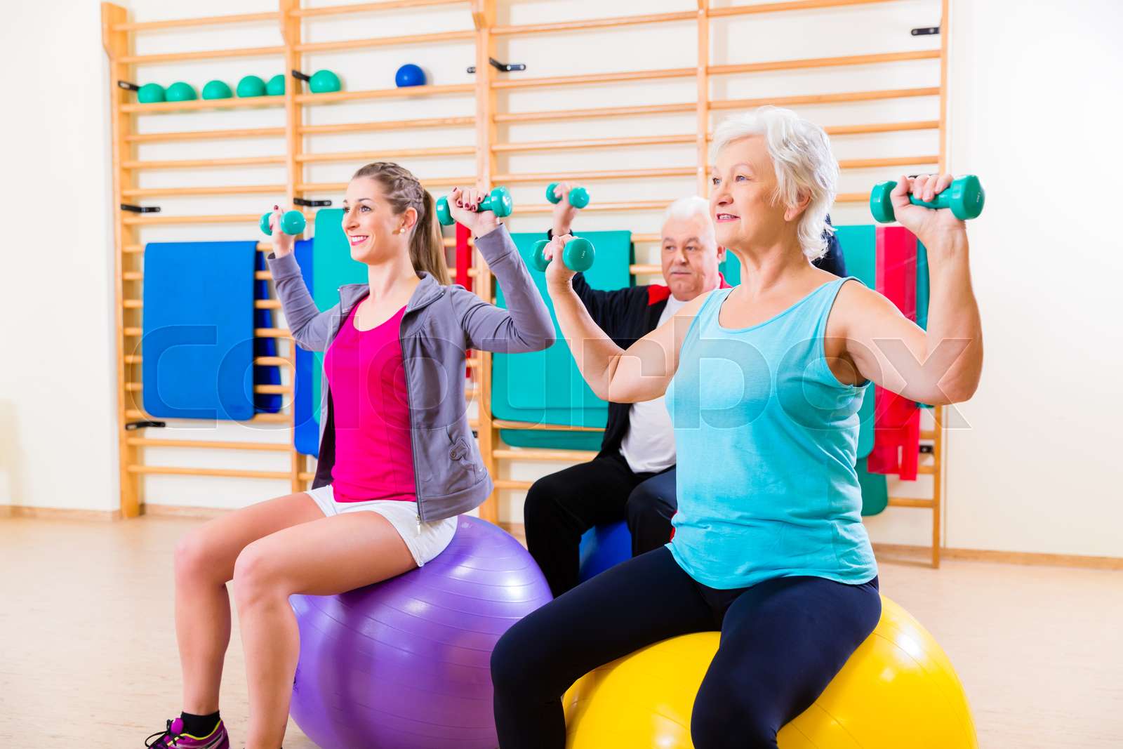 Group of people at physiotherapy | Stock image | Colourbox