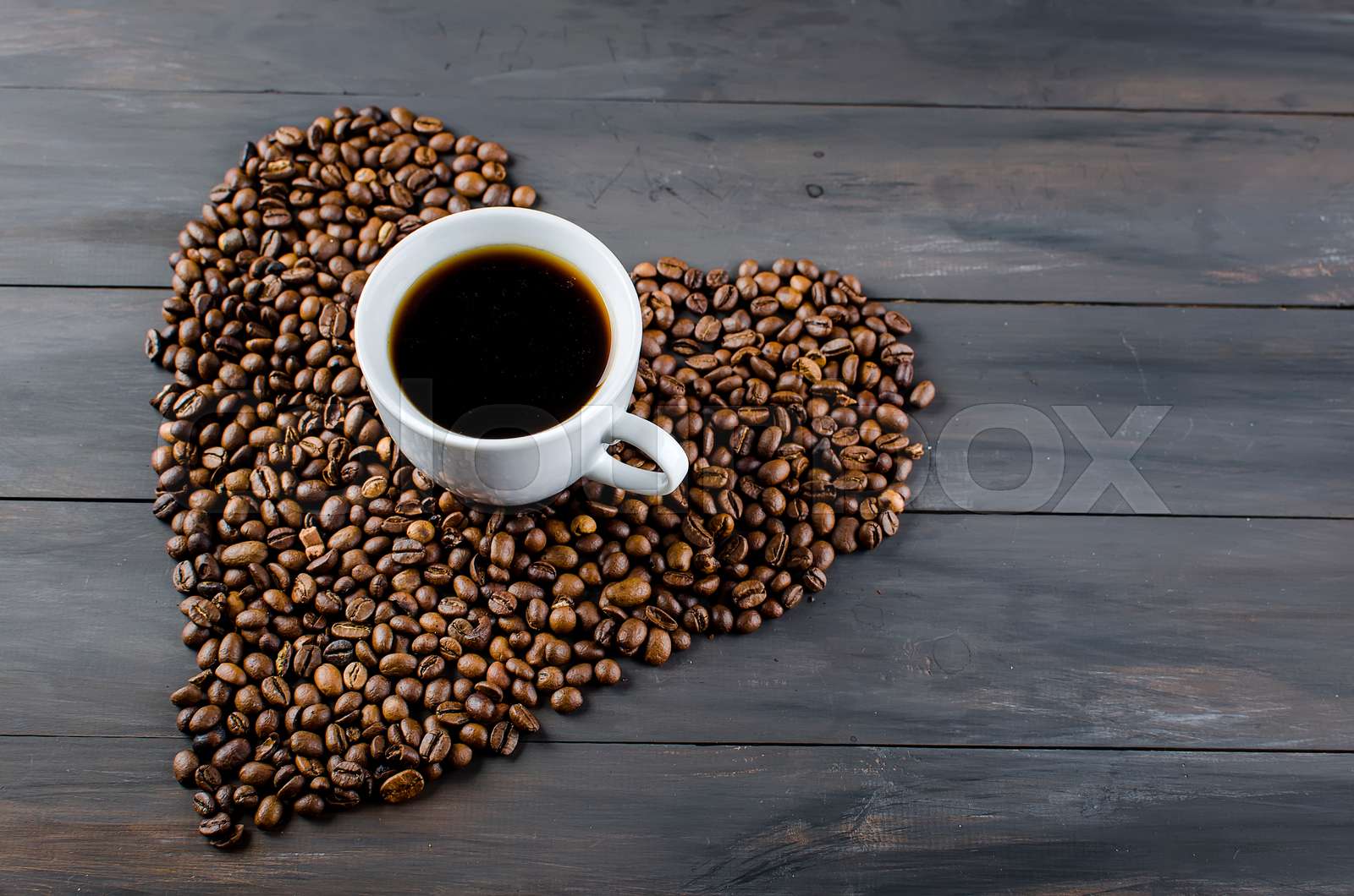 Coffee cup and beans | Stock image | Colourbox