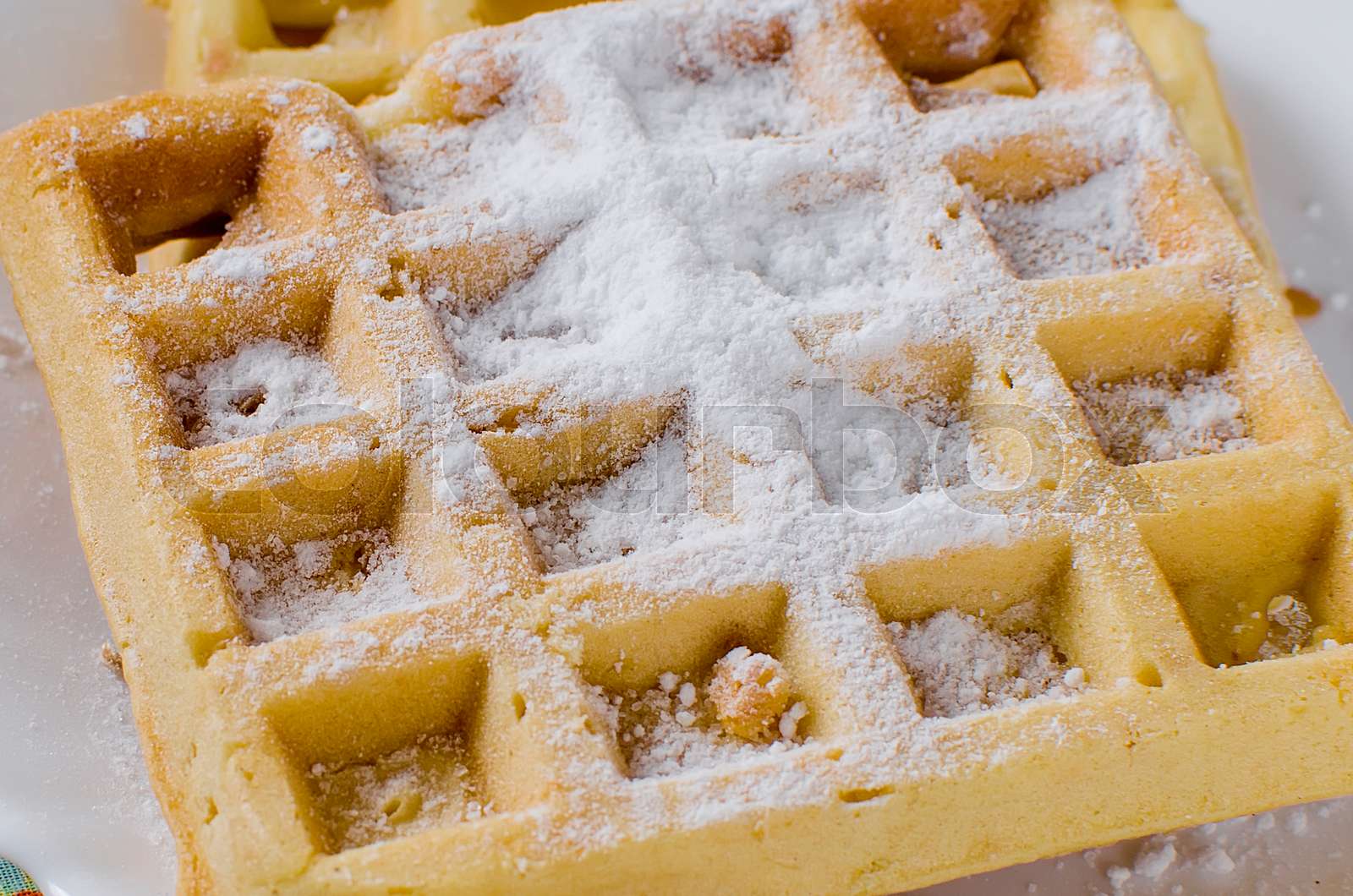 Viennese wafers with sugar powder | Stock image | Colourbox
