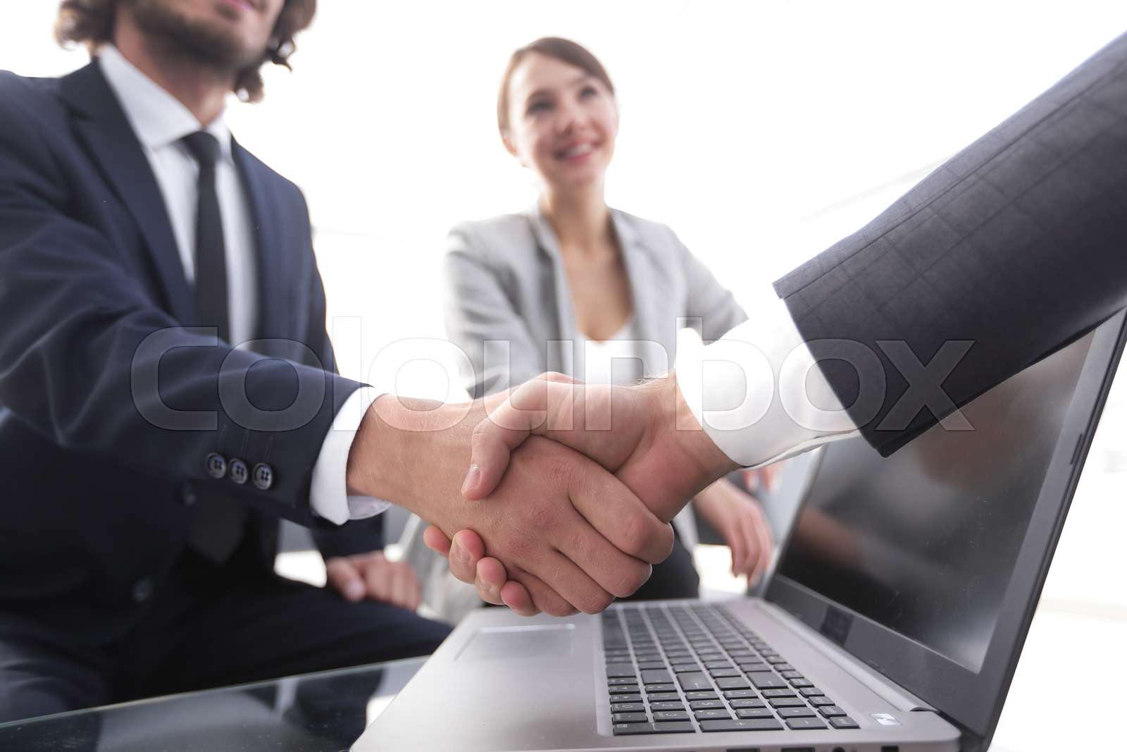 closeup.handshake financial partners i | Stock image | Colourbox