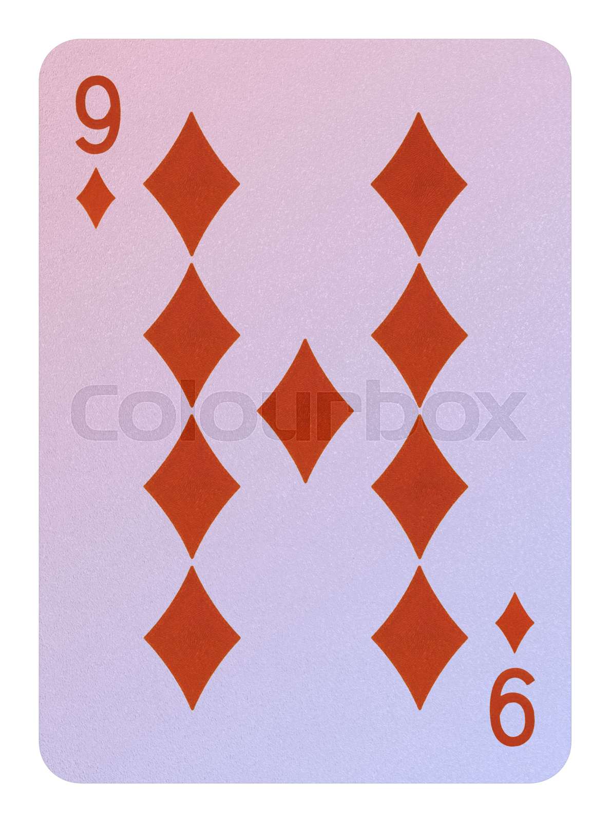 Playing cards, Nine of diamonds | Stock image | Colourbox