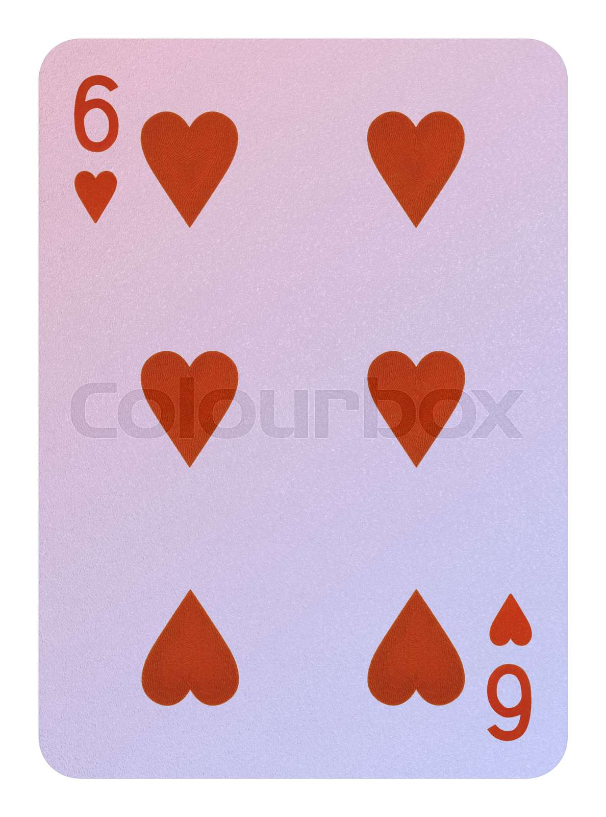 Playing cards, Six of hearts | Stock image | Colourbox