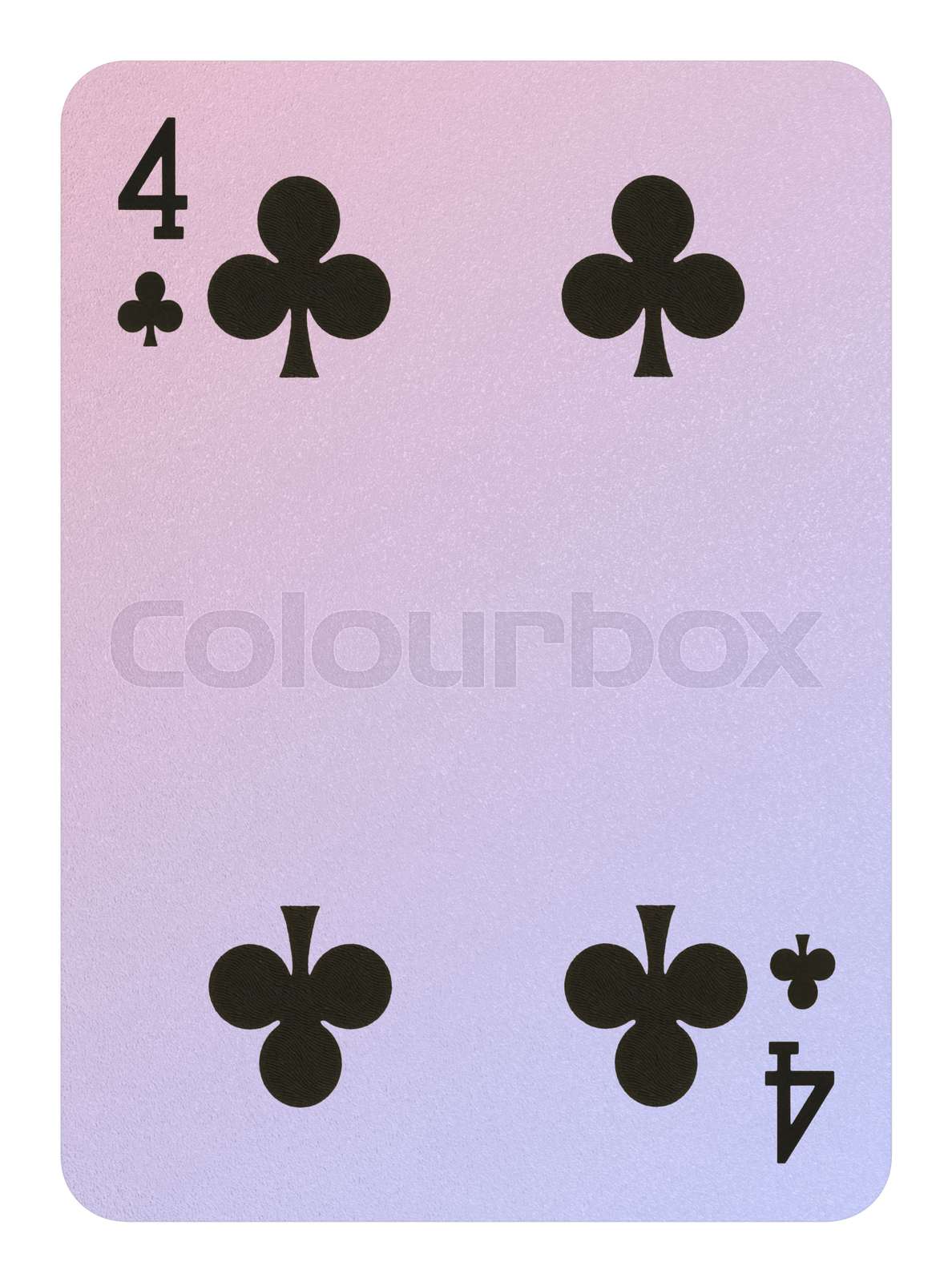 Playing cards, Four of clubs | Stock image | Colourbox