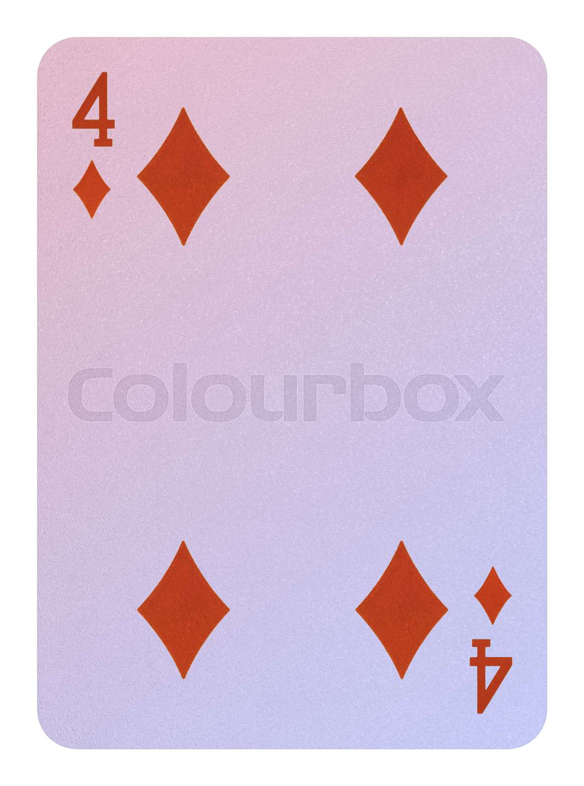 Playing cards, Four of diamonds | Stock image | Colourbox