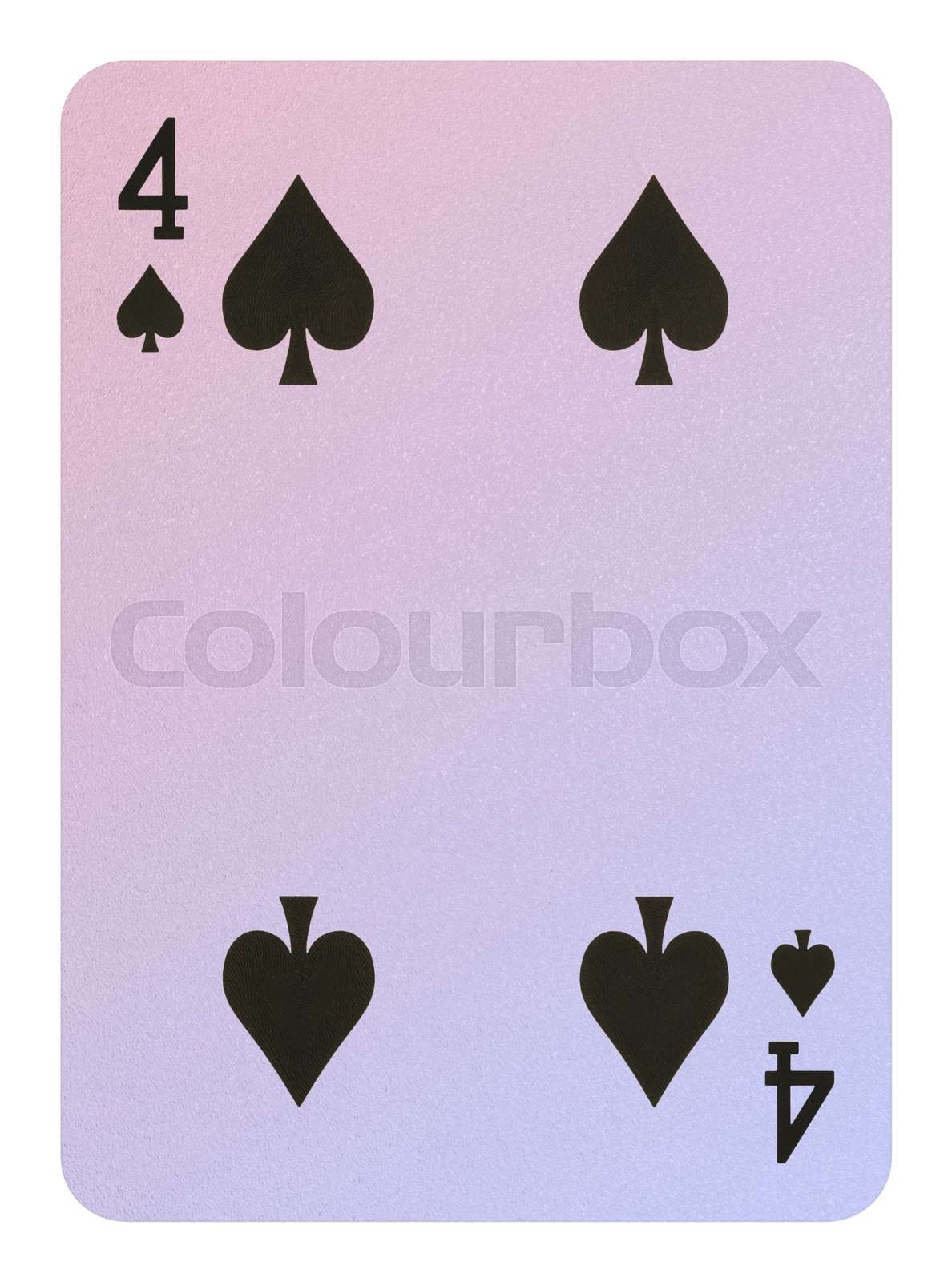 Playing cards, Four of spades | Stock image | Colourbox