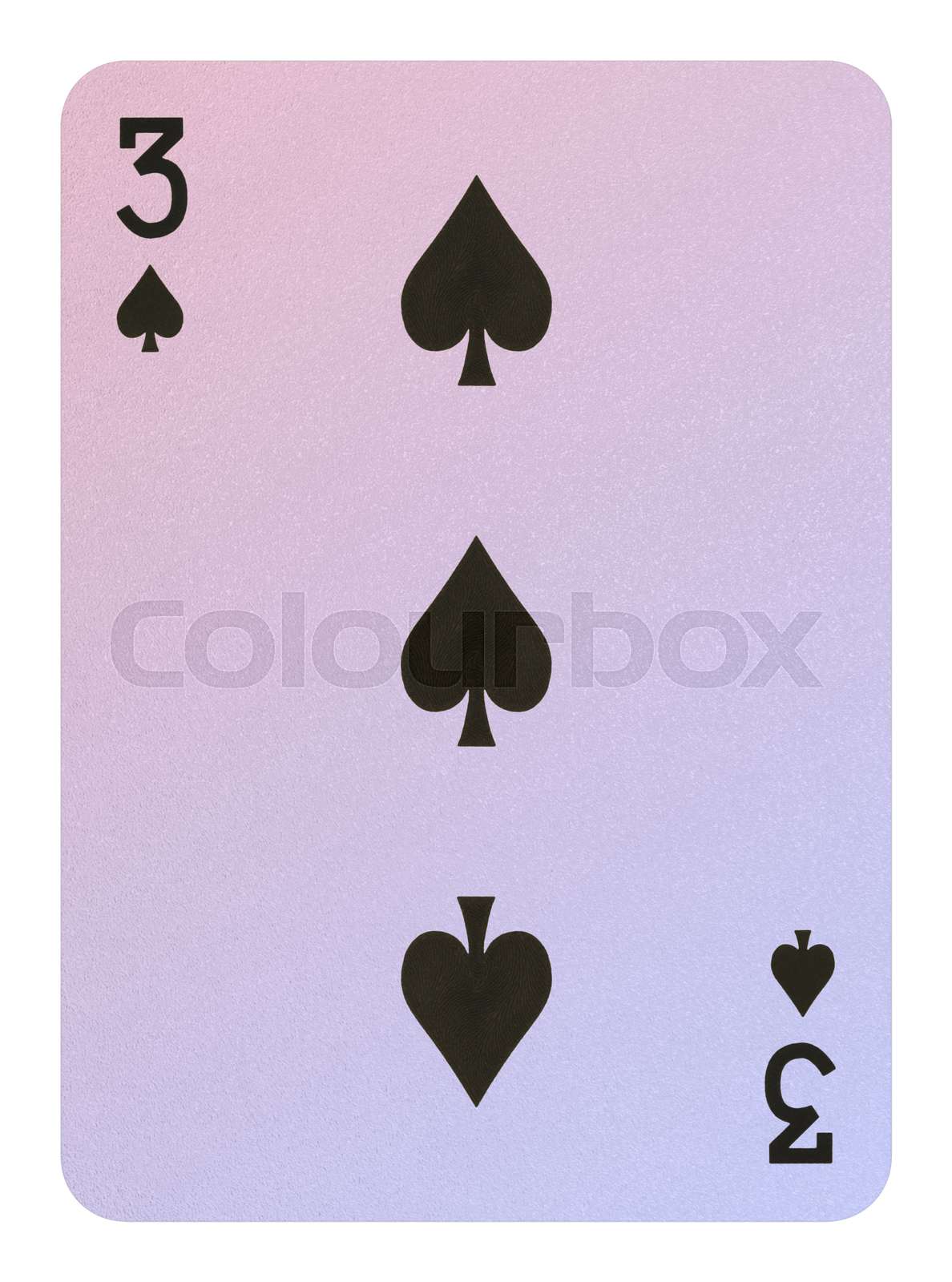 Playing cards, Three of spades | Stock image | Colourbox