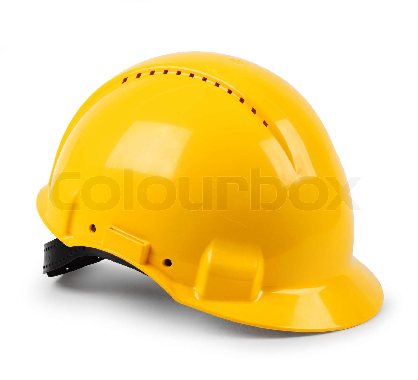 Modern yellow hard hat protective safety helmet isolated | Stock image ...