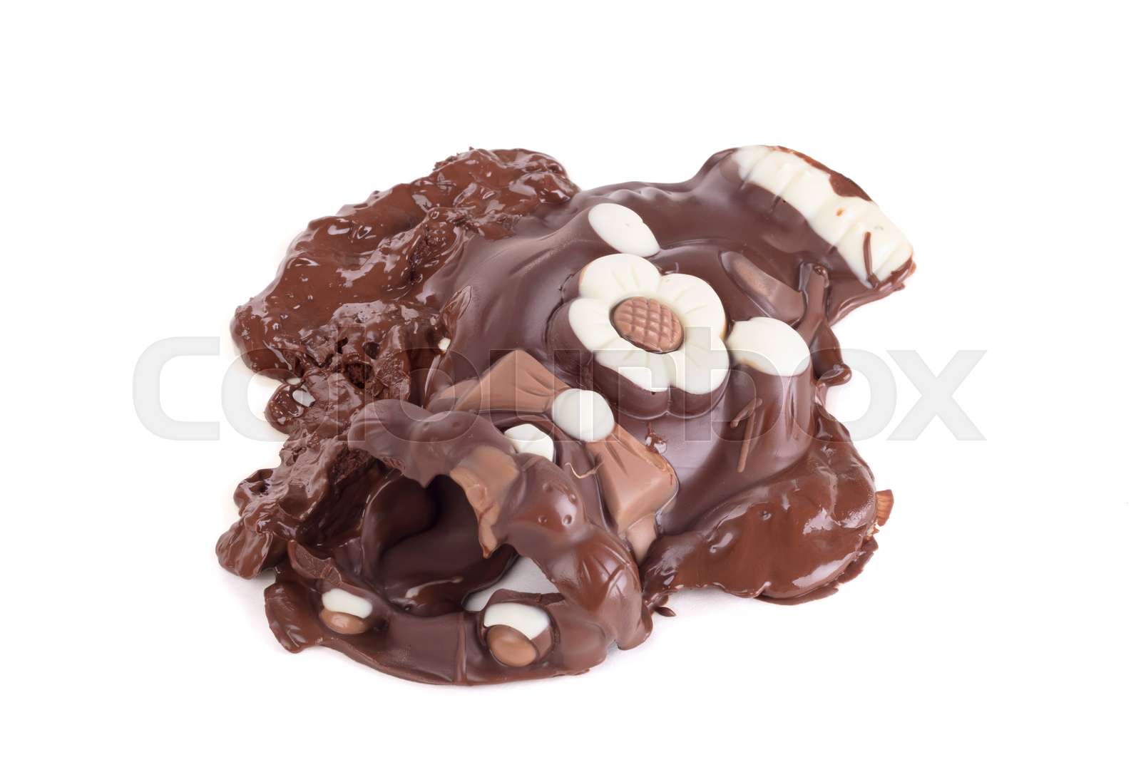 Melted chocolate easter bunny | Stock image | Colourbox