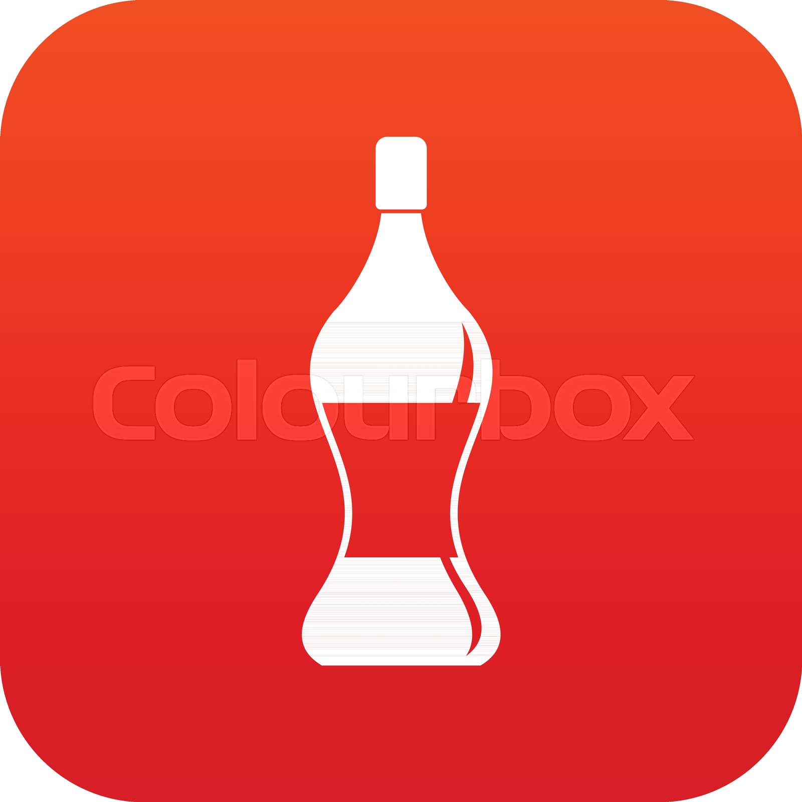 Soda water icon digital red | Stock vector | Colourbox
