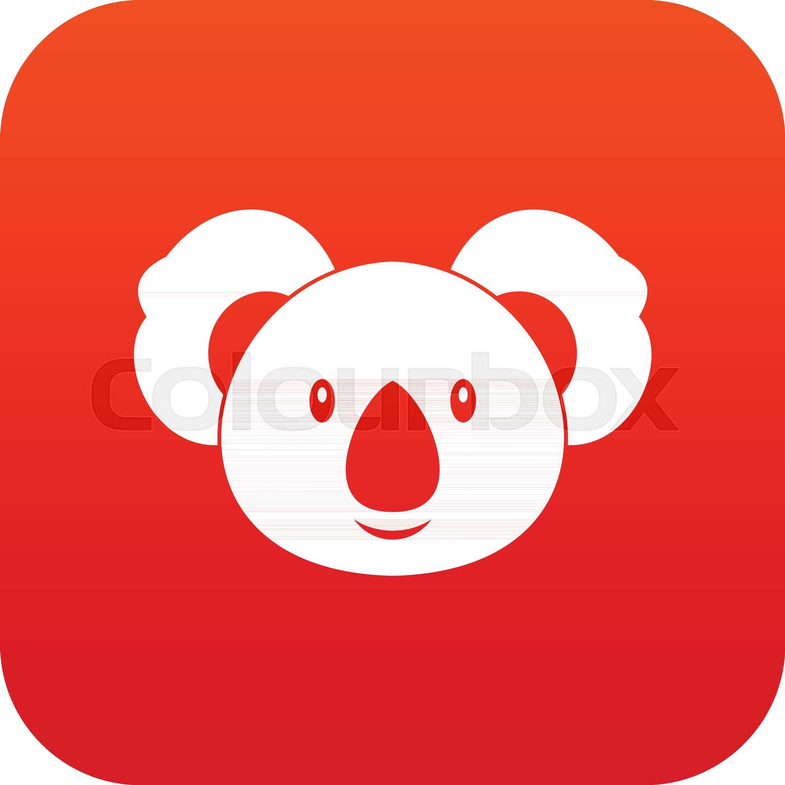 Koala icon digital red | Stock vector | Colourbox