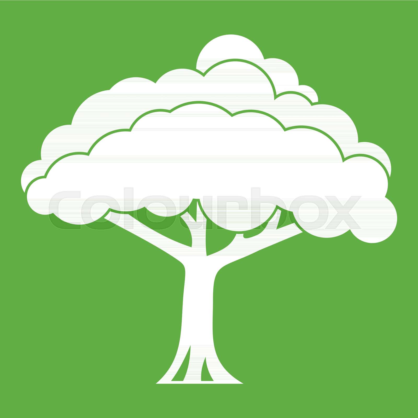 grün, baum, icon | Stock-Vektor | Colourbox