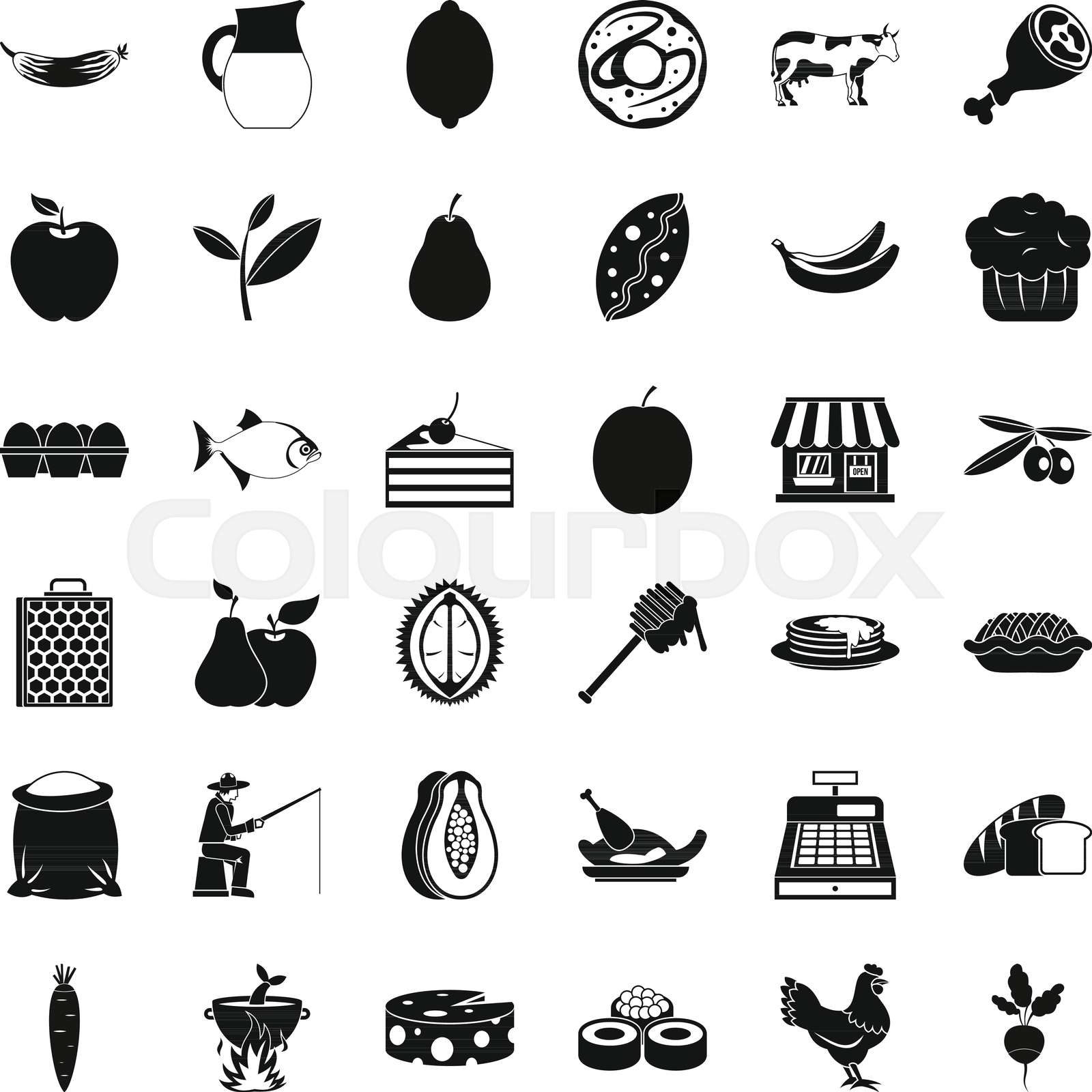 Livelihood icons set, simple style | Stock vector | Colourbox