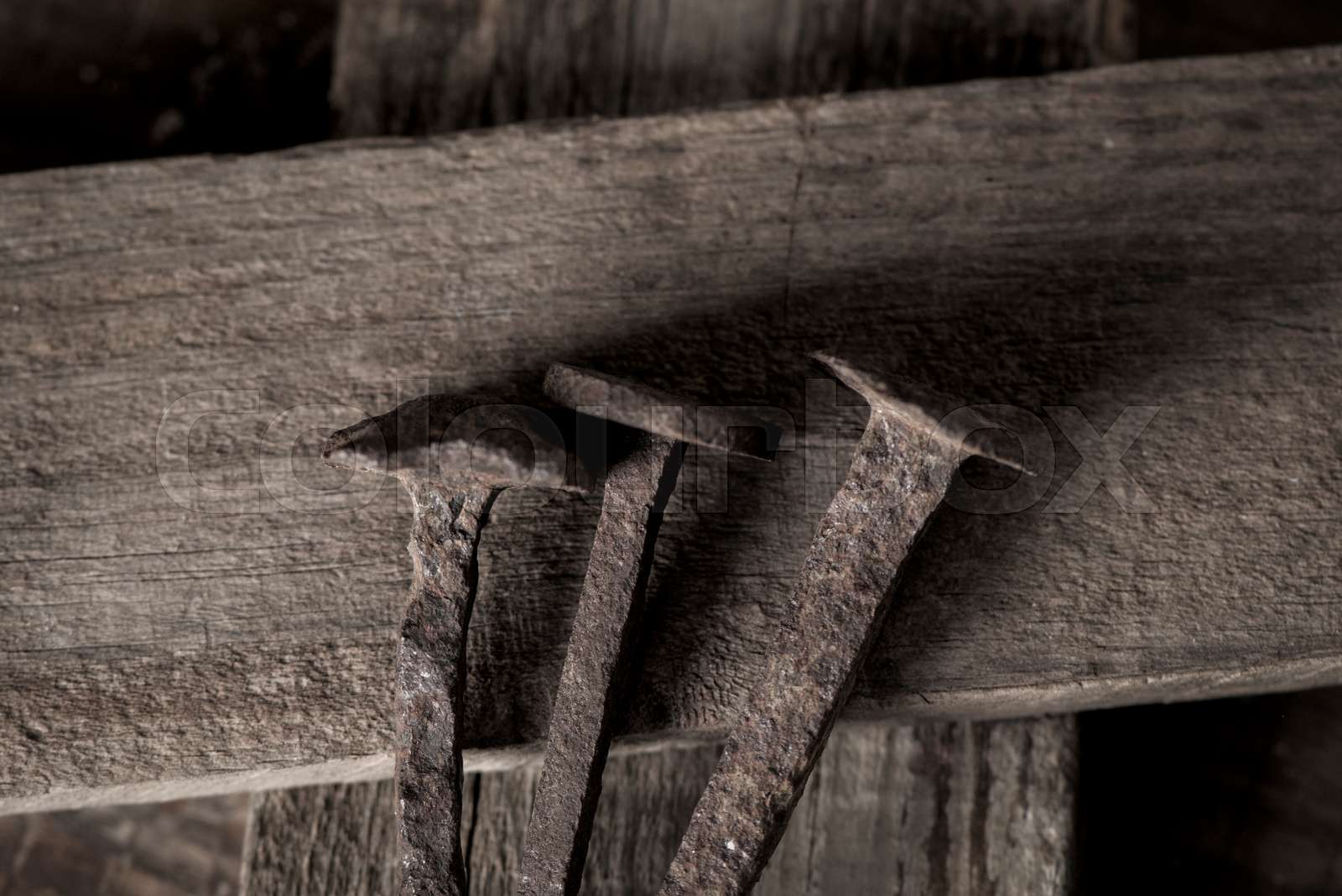 depiction of the holy nails and the holy cross | Stock image | Colourbox