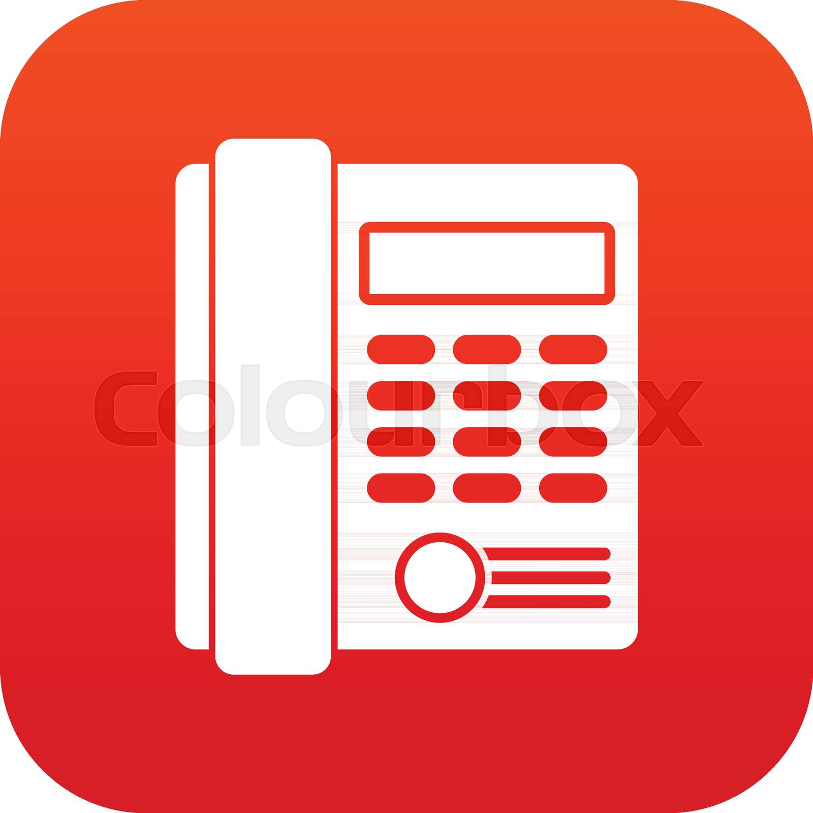 Office business keypad phone icon digital red | Stock vector | Colourbox